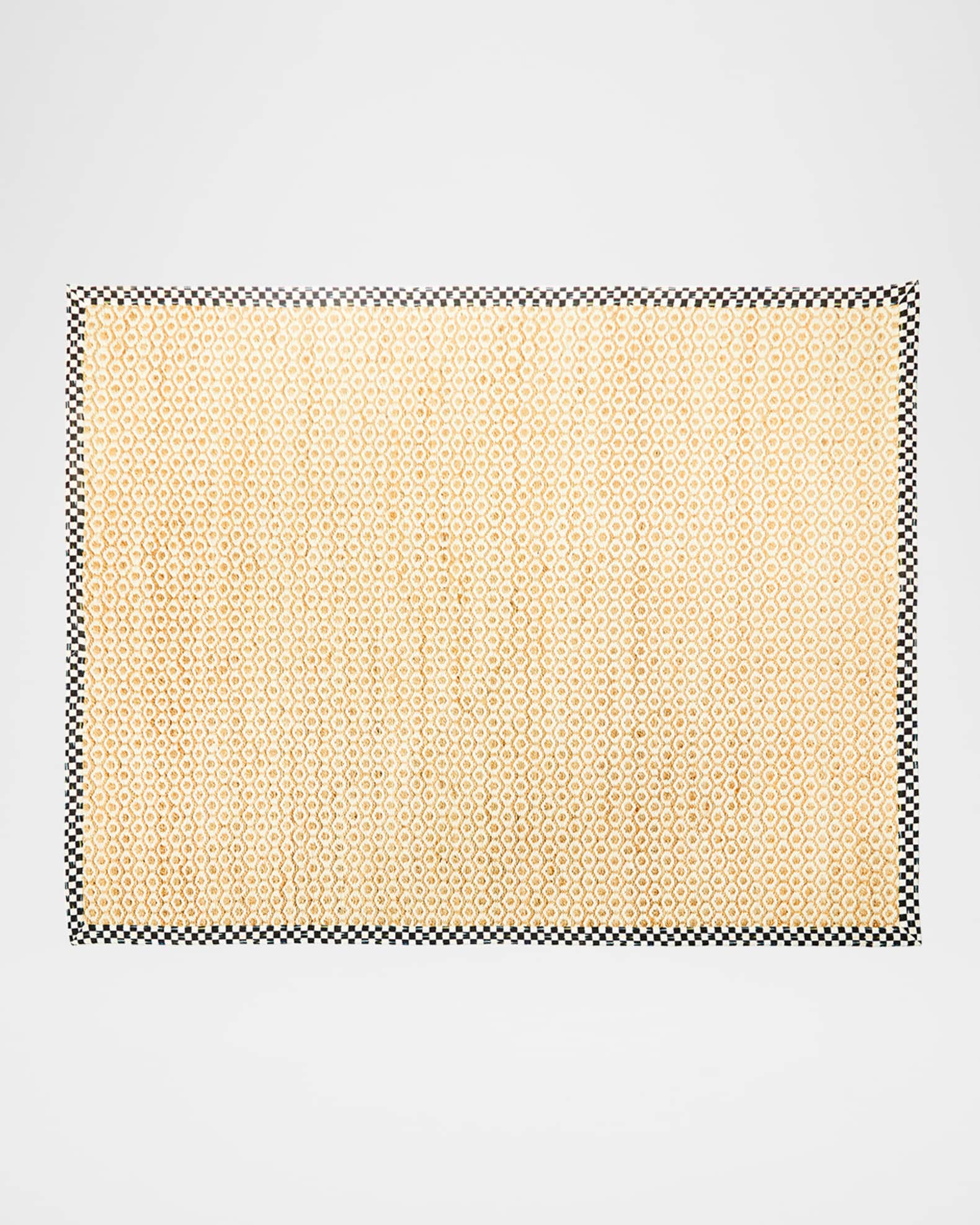 MacKenzie-Childs Courtly Check Natural Honeycomb Jute Rug, 8' x 10 ...
