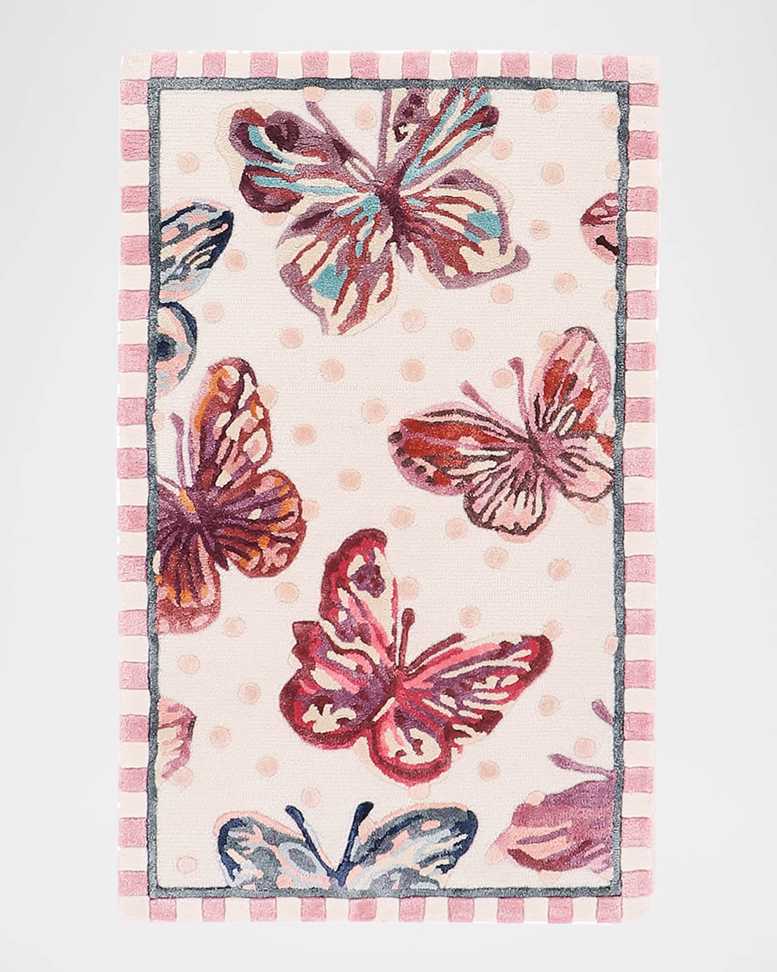 MacKenzie-Childs Eternity Butterfly Rug, 2' x 4' | Neiman Marcus