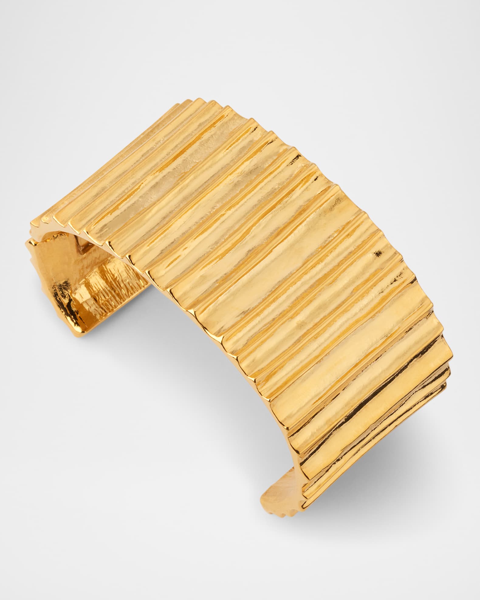 Kenneth Jay Lane Wide Ribbed Cuff Bracelet | Neiman Marcus