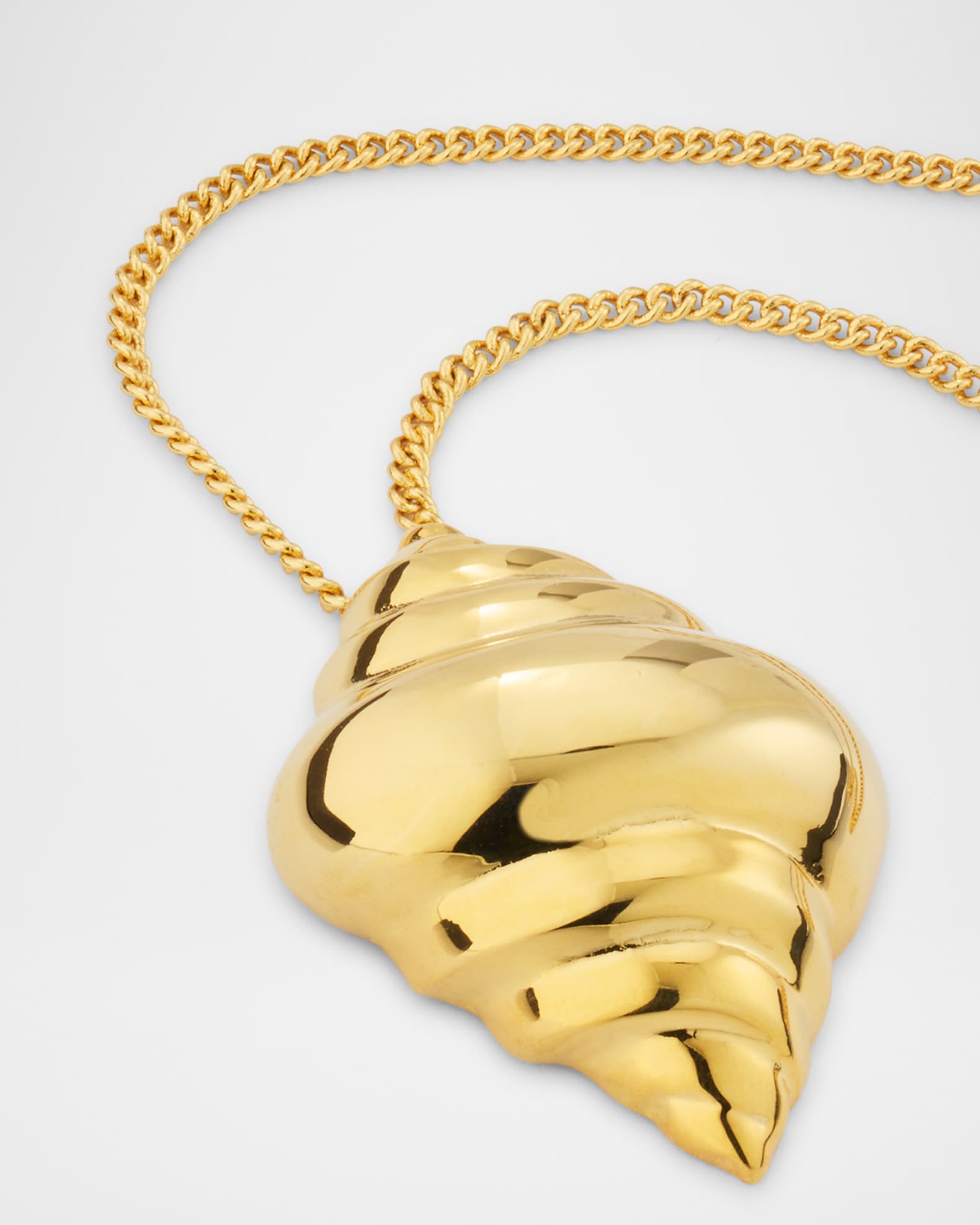 Kenneth Jay Lane Polished Seashell Pendant Necklace | Neiman Marcus