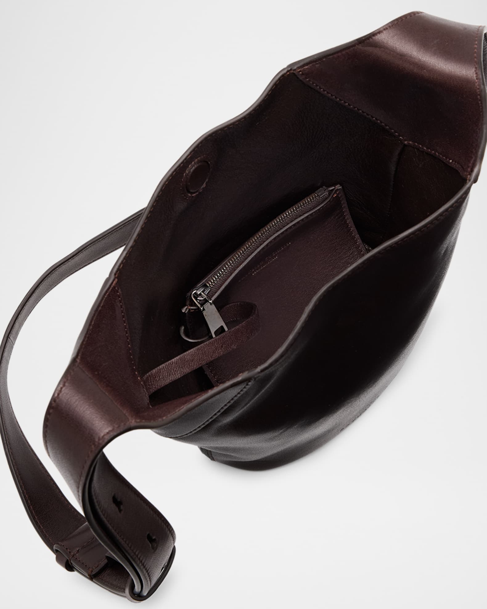 Brunello Cucinelli Medium Monili Leather Bucket Bag | Neiman Marcus