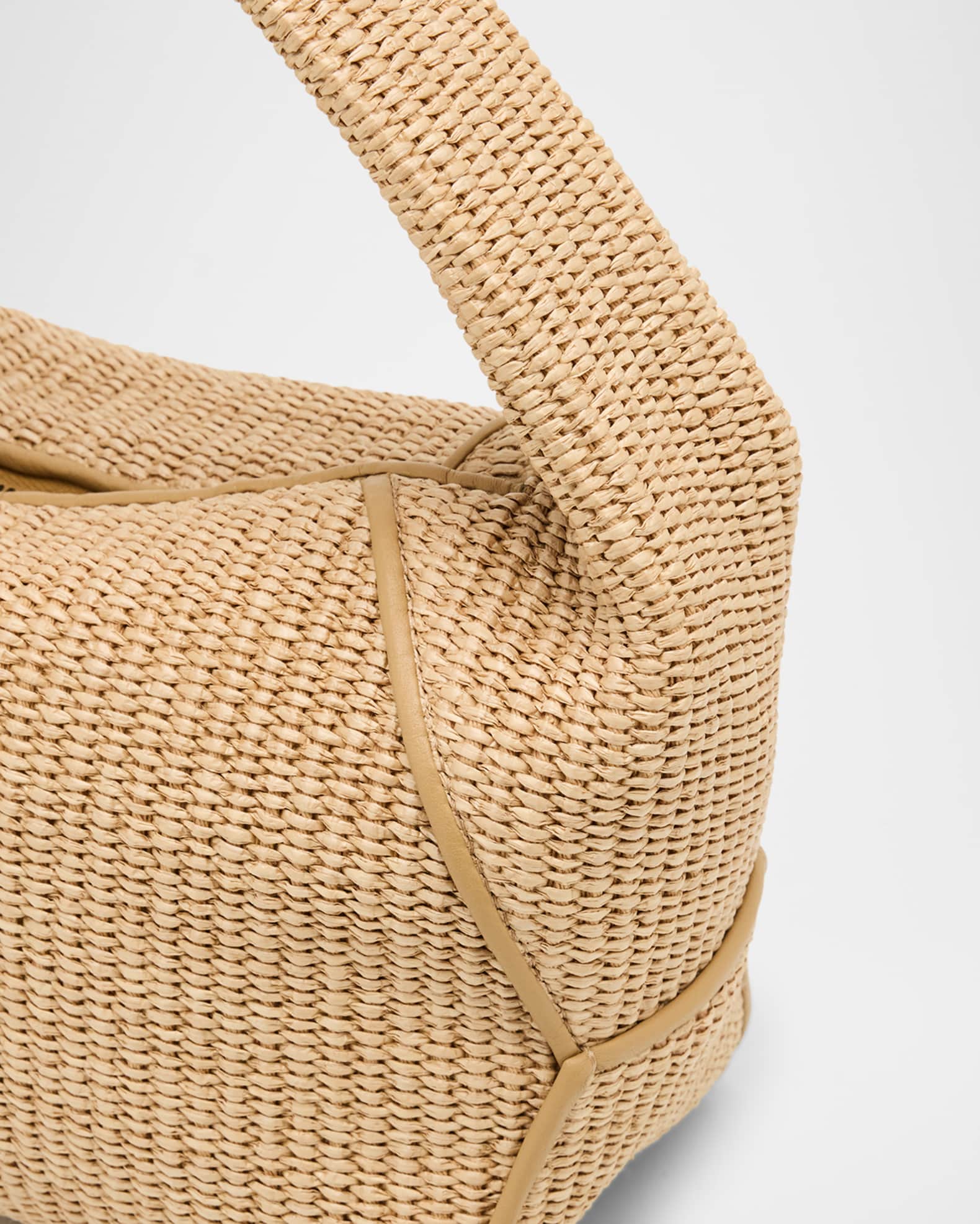 Brunello Cucinelli Essense Raffia Hobo Bag | Neiman Marcus