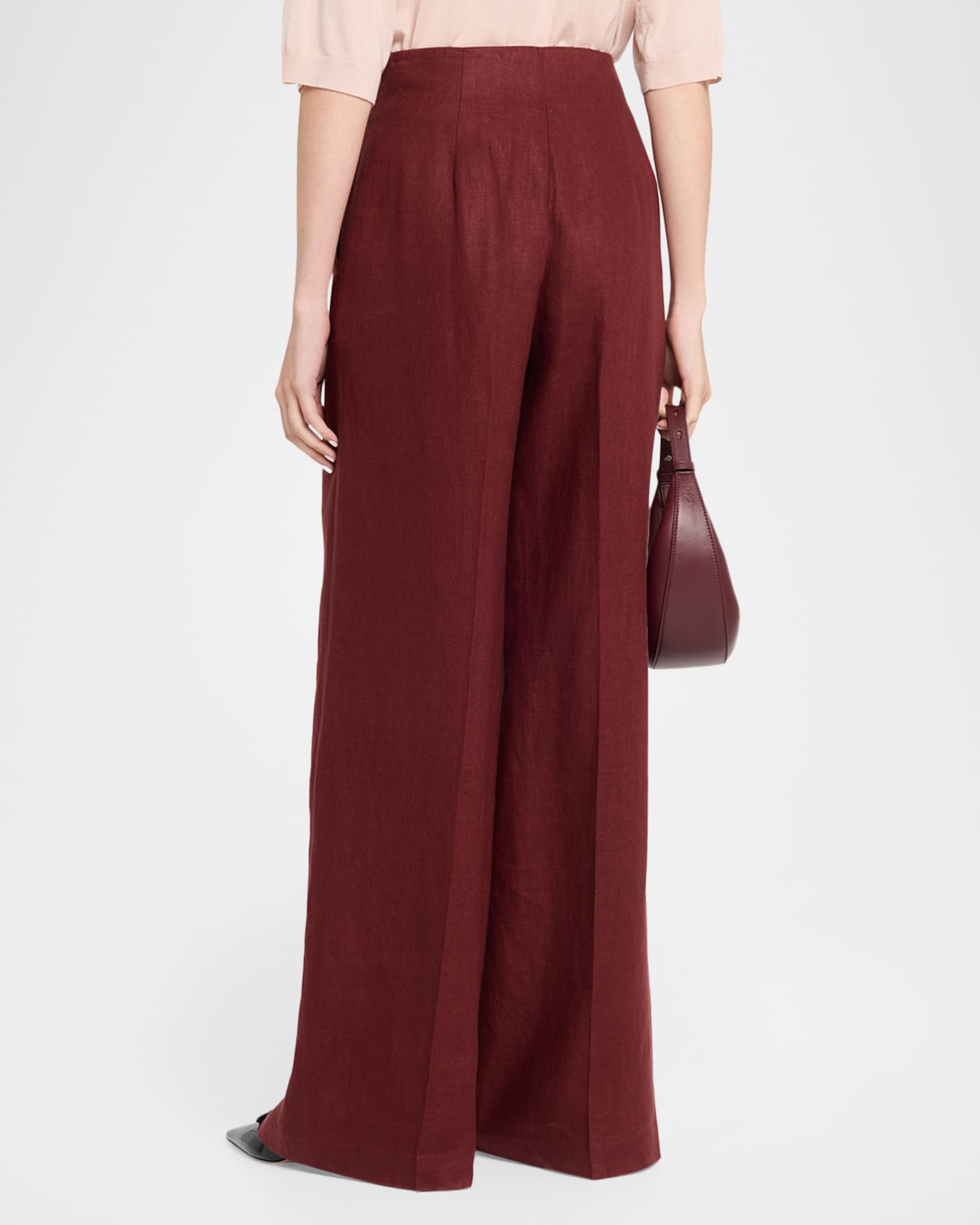 Lafayette 148 New York Thames Wide-Leg Linen Pants | Neiman Marcus