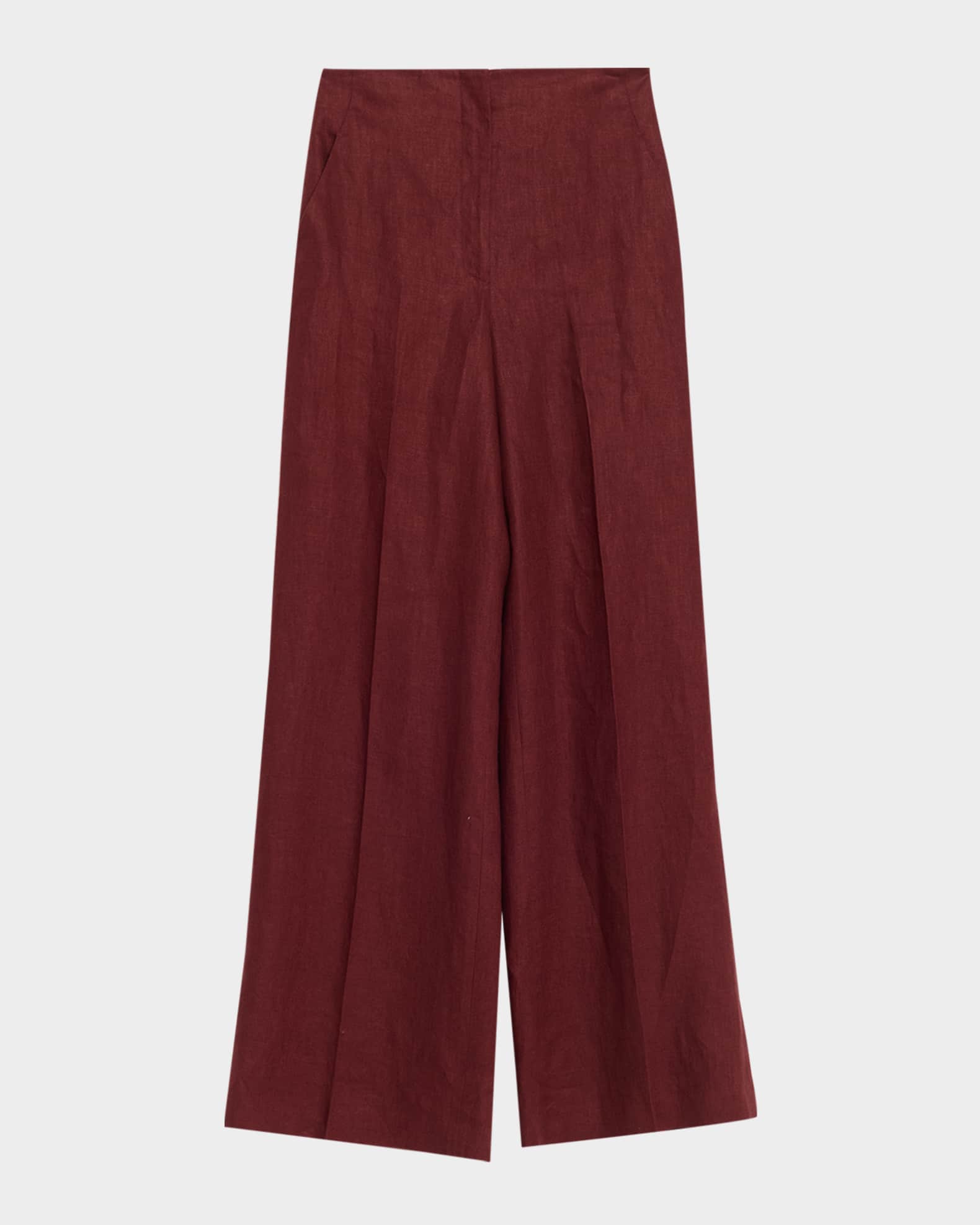Lafayette 148 New York Thames Wide-Leg Linen Pants | Neiman Marcus