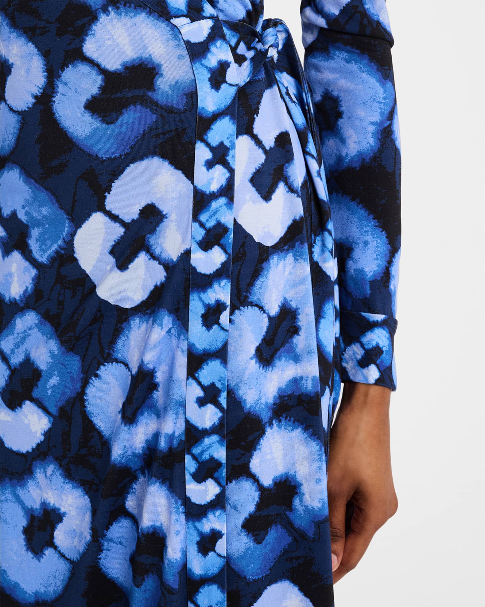 Diane von Furstenberg Abigail Geometric-Print Silk Midi Wrap Dress | Neiman Marcus