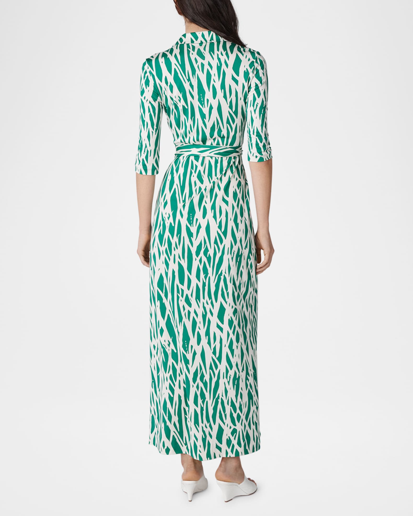 Diane von Furstenberg Abigail Abstract-Print Jersey Maxi Wrap Dress ...