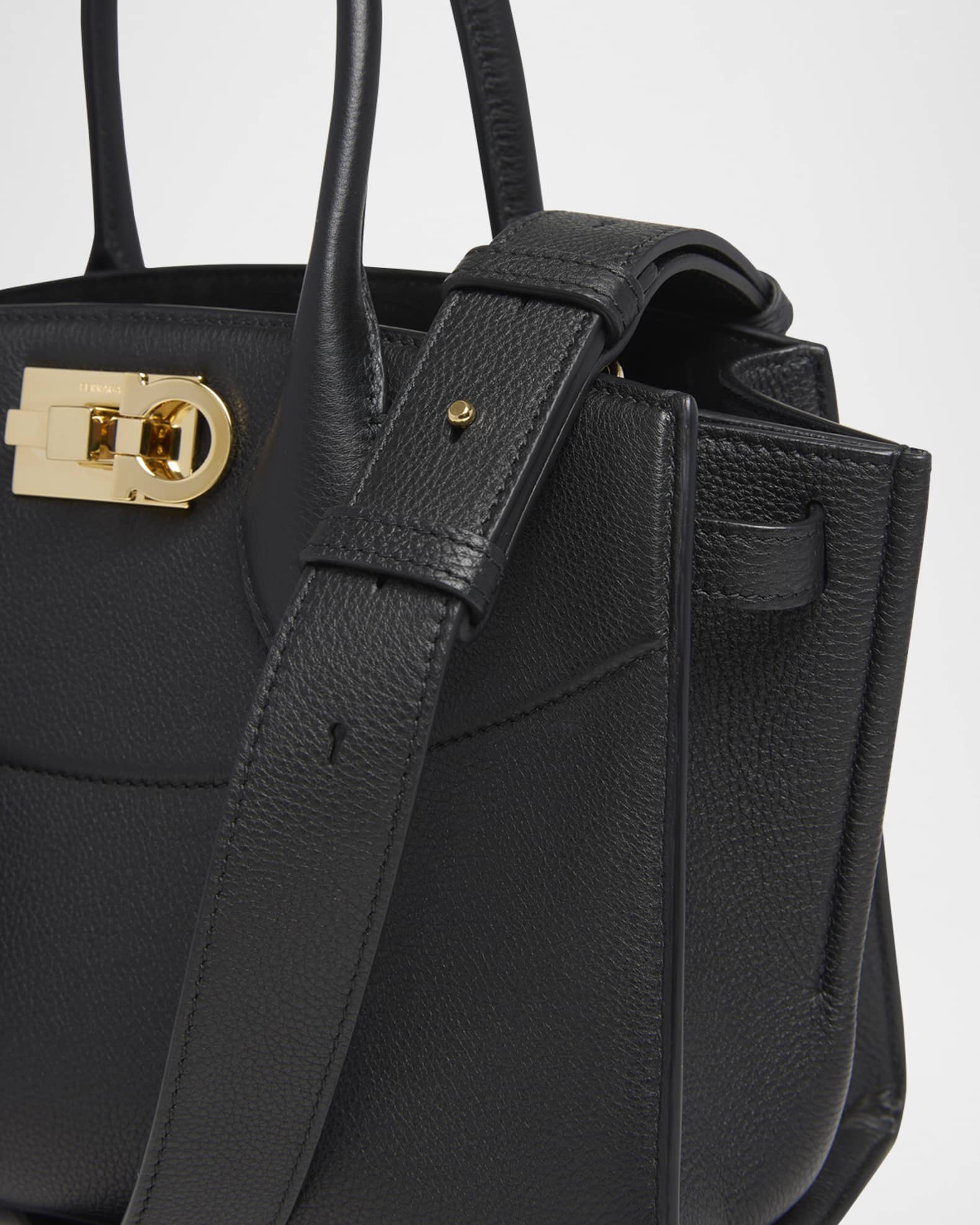 Ferragamo The New Studio Soft Leather Top-Handle Bag | Neiman Marcus