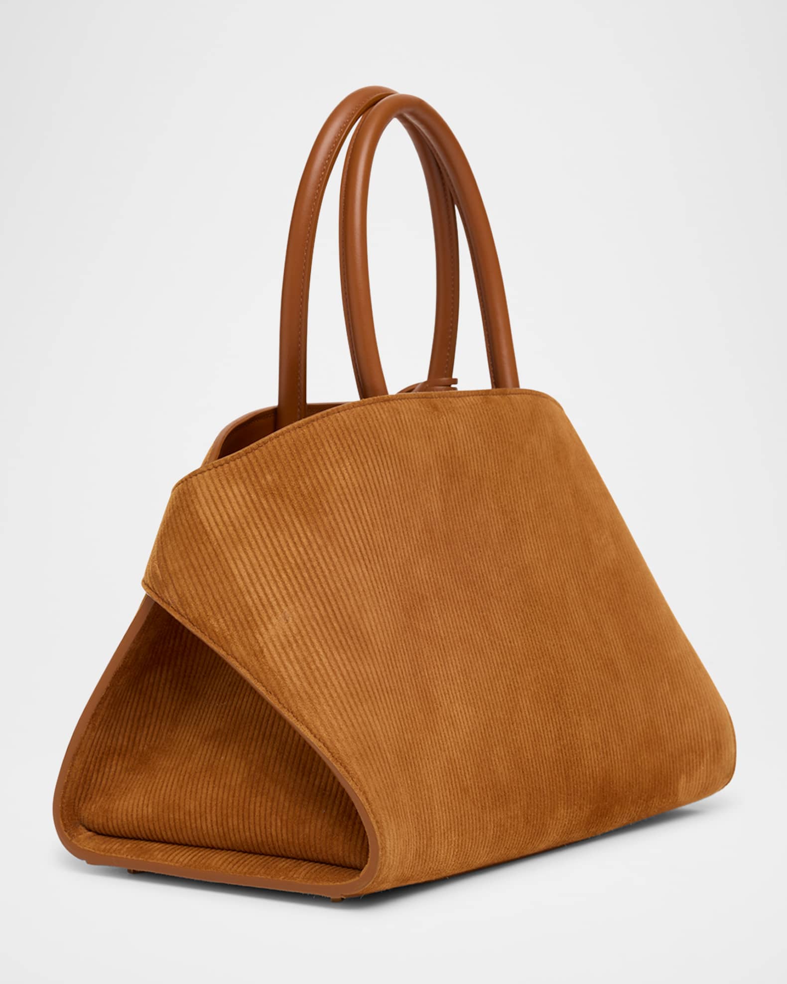 Ferragamo Hug Suede Corduroy Top-Handle Bag | Neiman Marcus