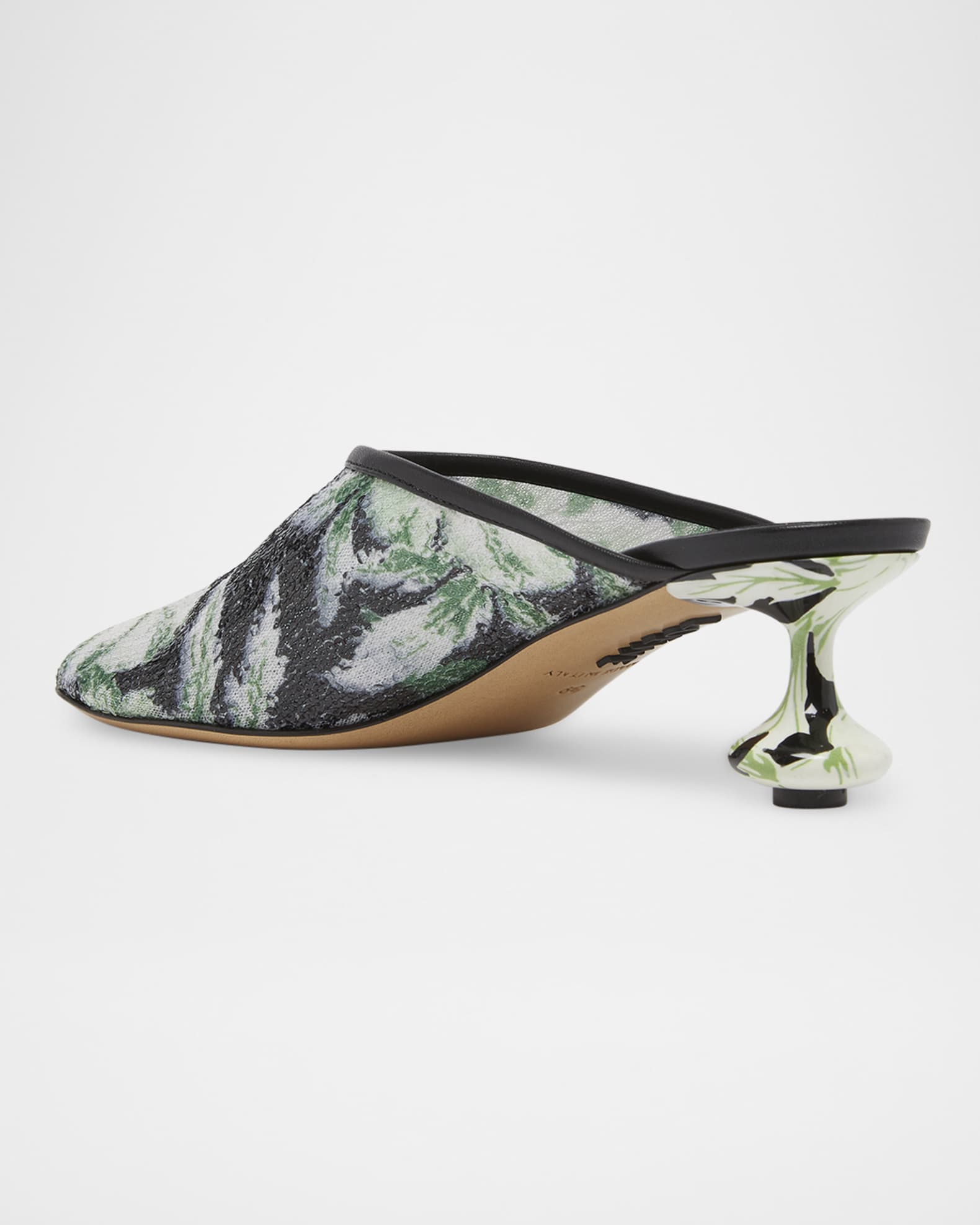 Loewe Toy Floral Sequin Mules | Neiman Marcus