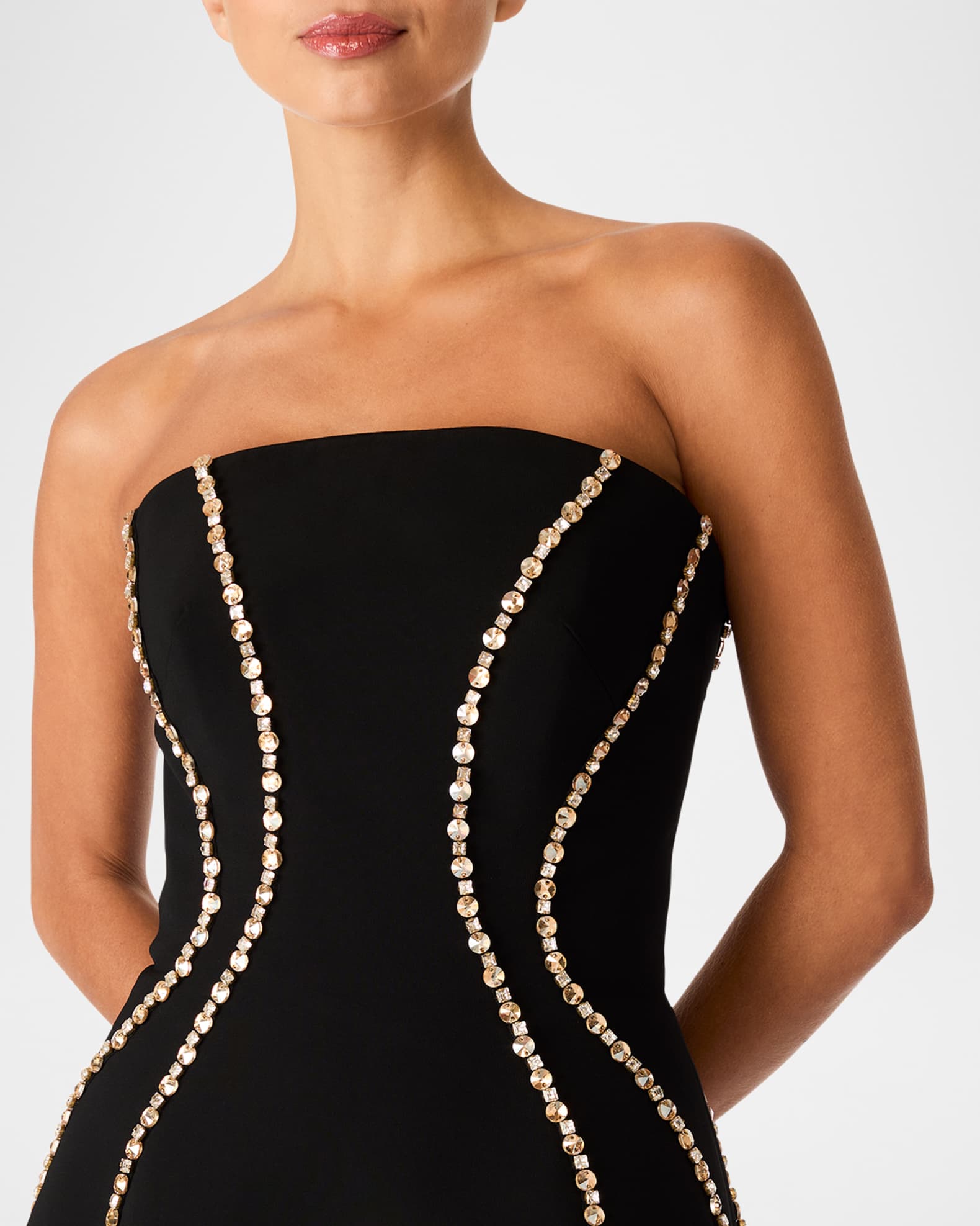 Jenny Packham Love Bug Strapless Crystal Mini Dress | Neiman Marcus