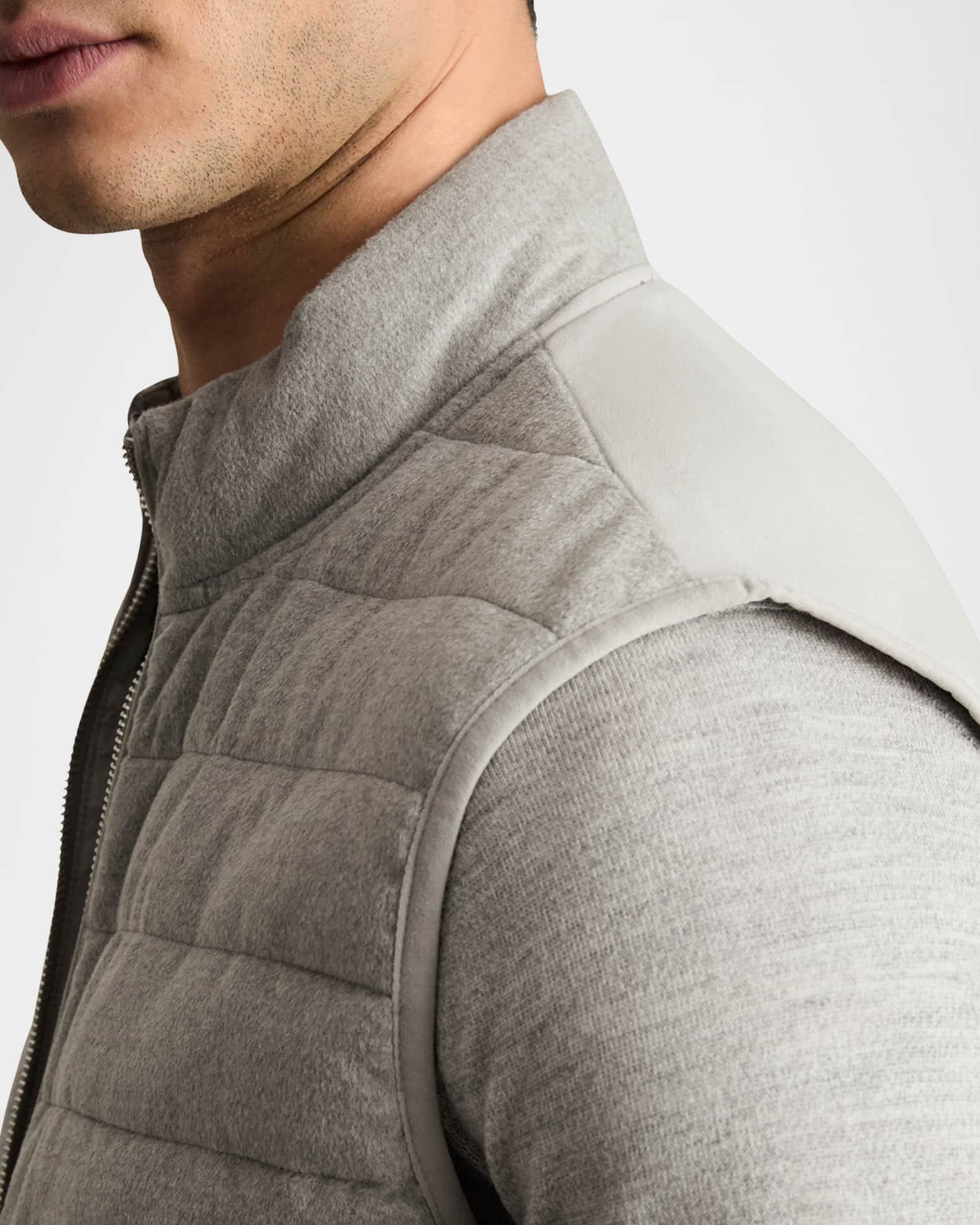 Reiss Men's Field Brushed Jersey Quilted Gilet | Neiman Marcus