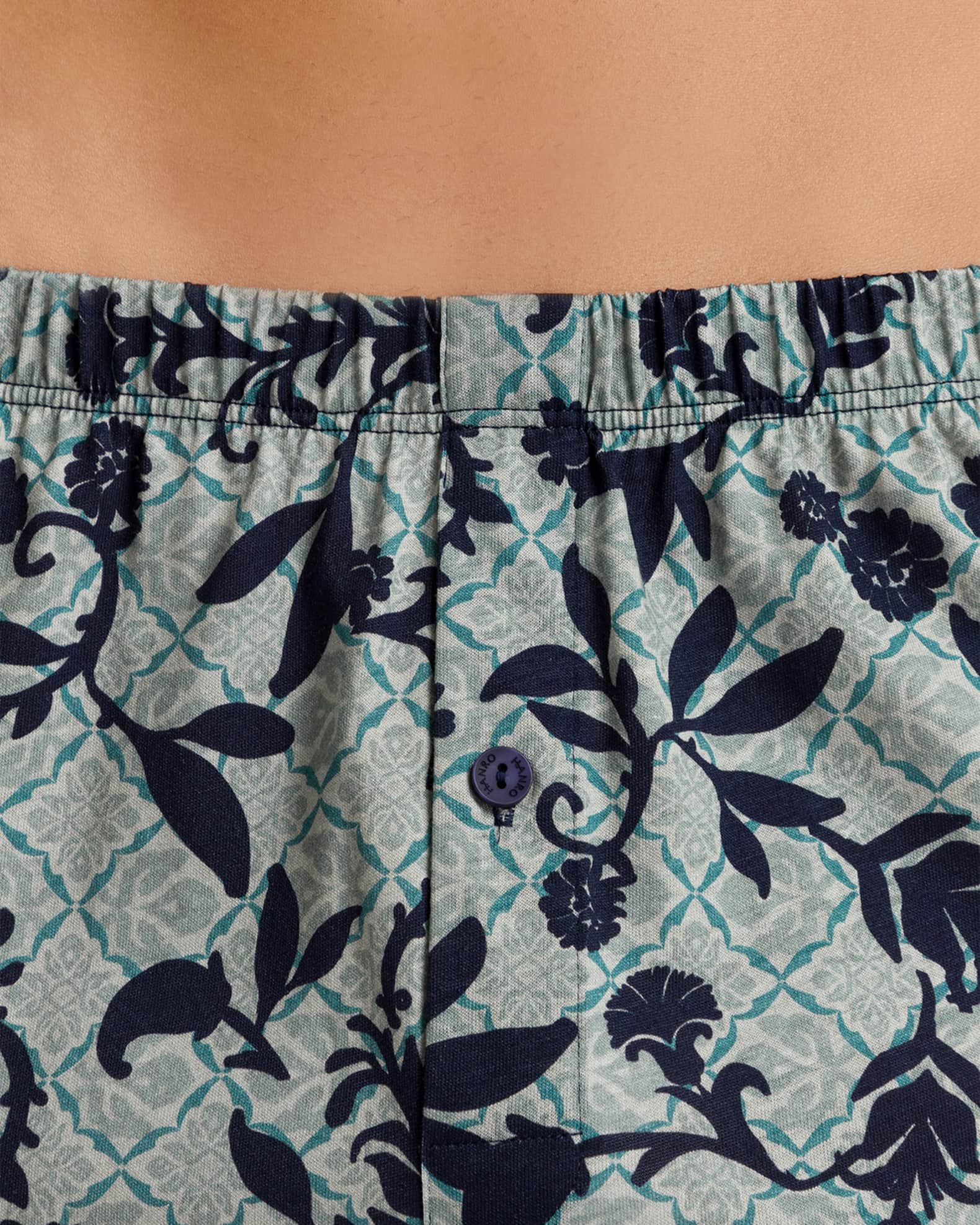 Hanro Men's Cotton Sporty Damask Boxer Shorts | Neiman Marcus