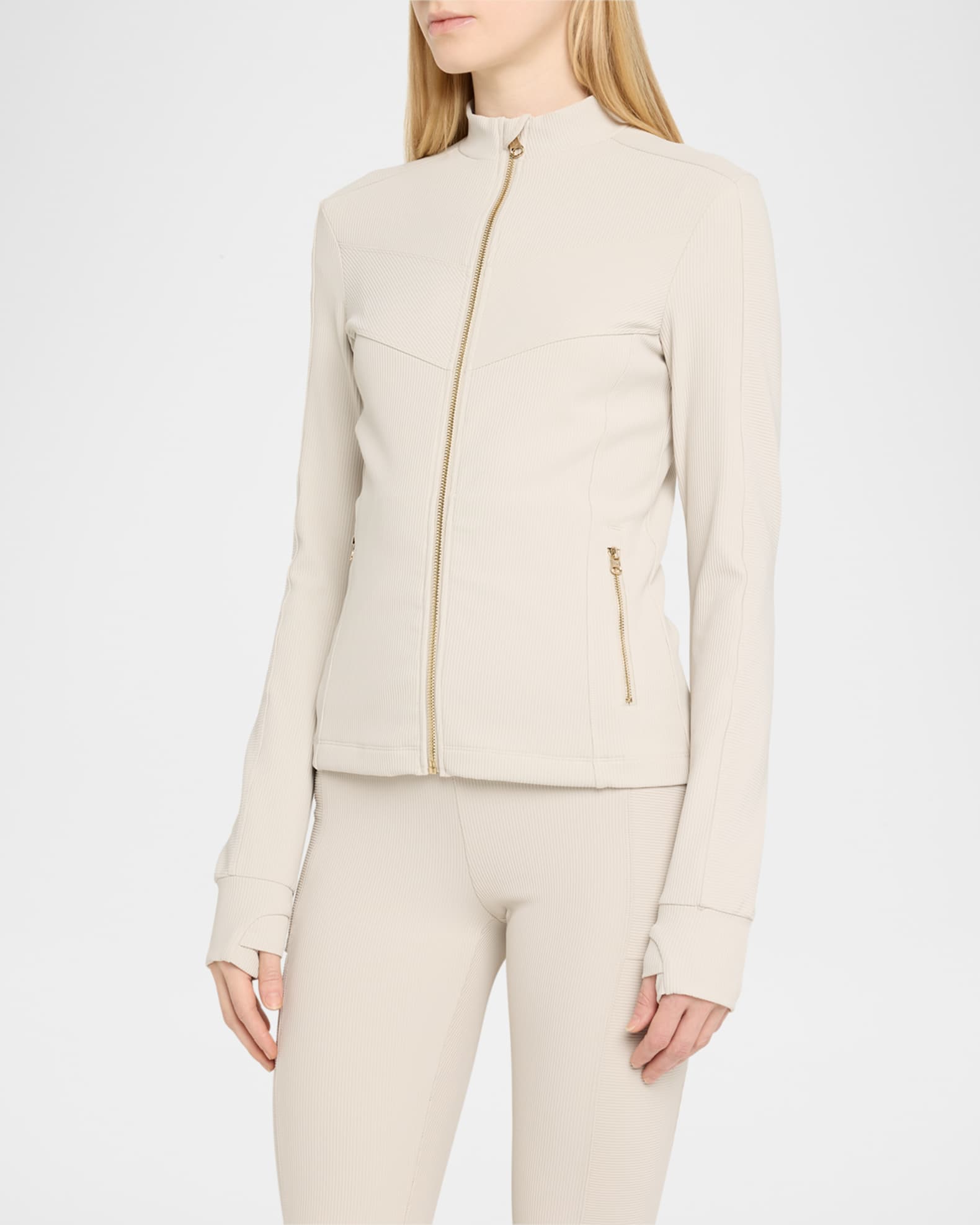 Blanc Noir Directional Rib Jacket | Neiman Marcus