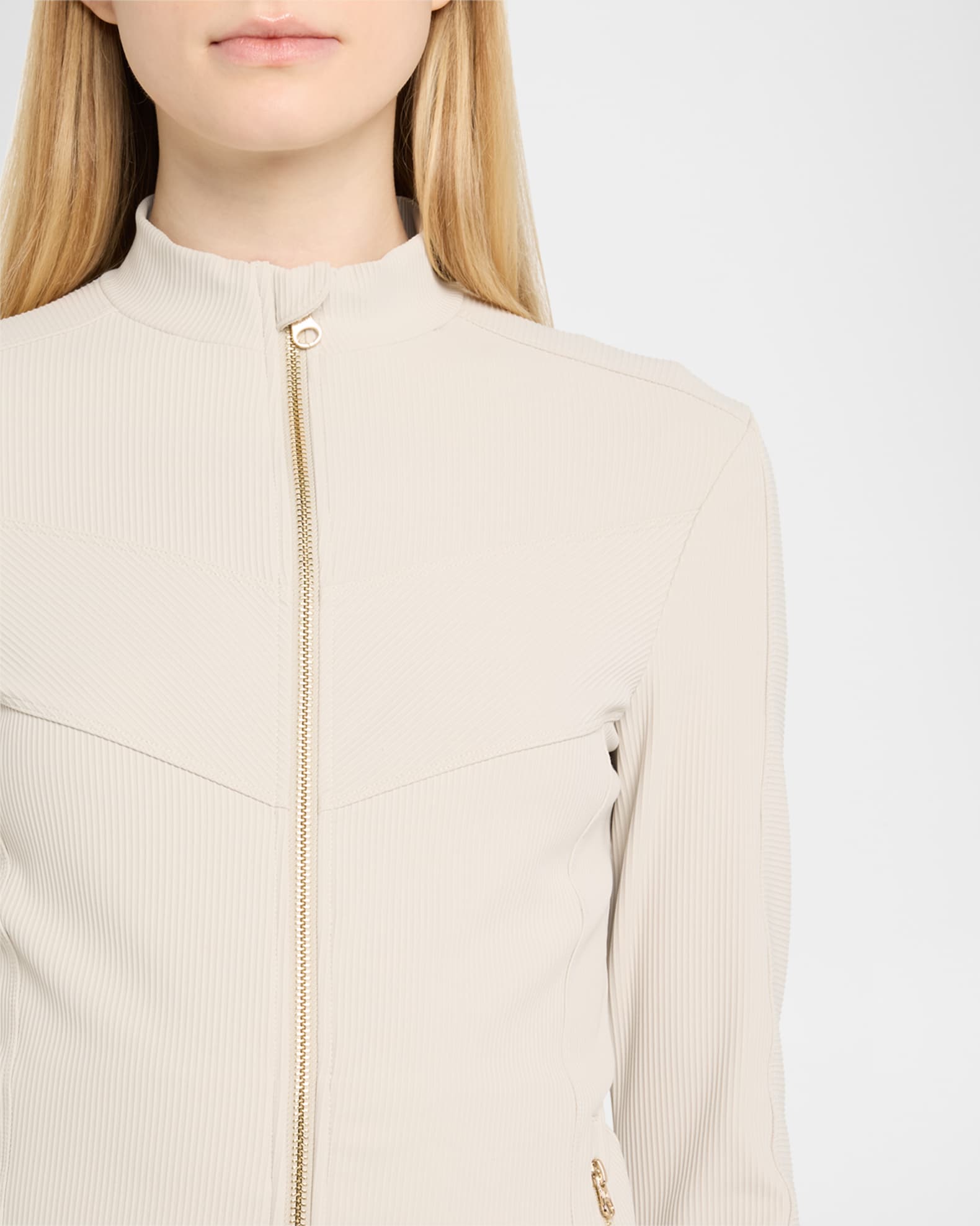 Blanc Noir Directional Rib Jacket | Neiman Marcus
