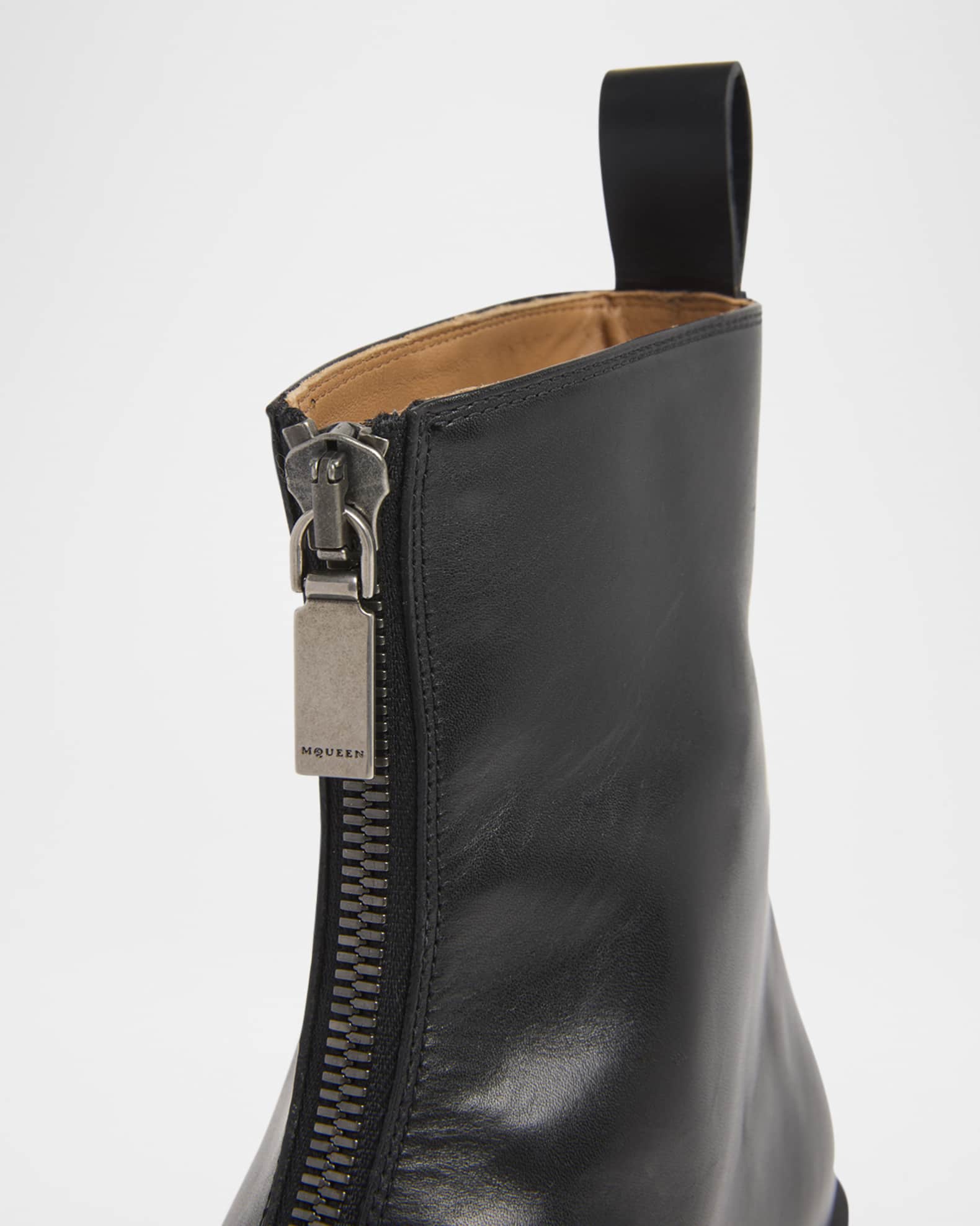 McQueen Men's Sparrow Leather Cuban Boots | Neiman Marcus