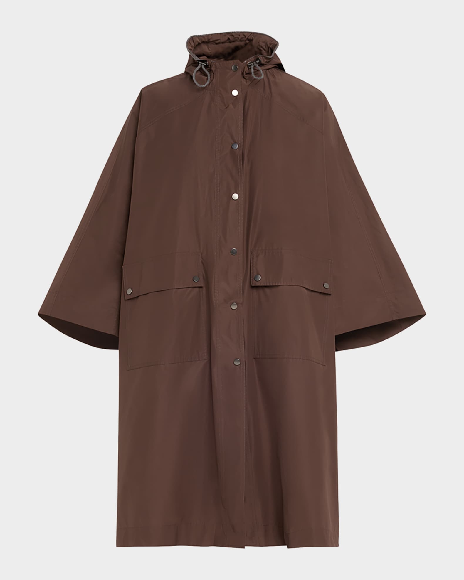 Brunello Cucinelli Hooded Water-Resistant Taffeta Jacket | Neiman Marcus