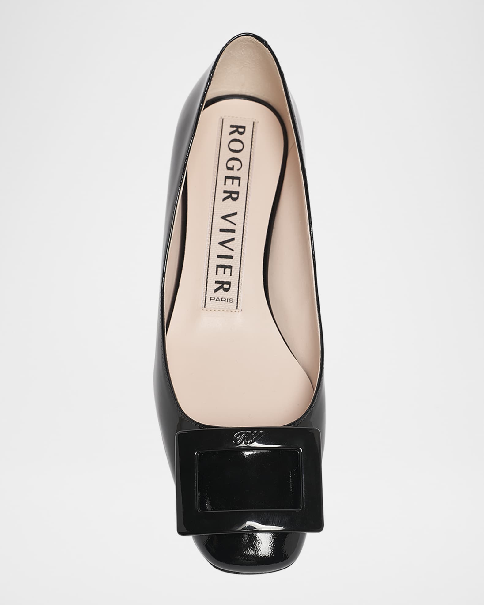 Roger Vivier Roundy Patent Buckle Ballerina Pumps | Neiman Marcus
