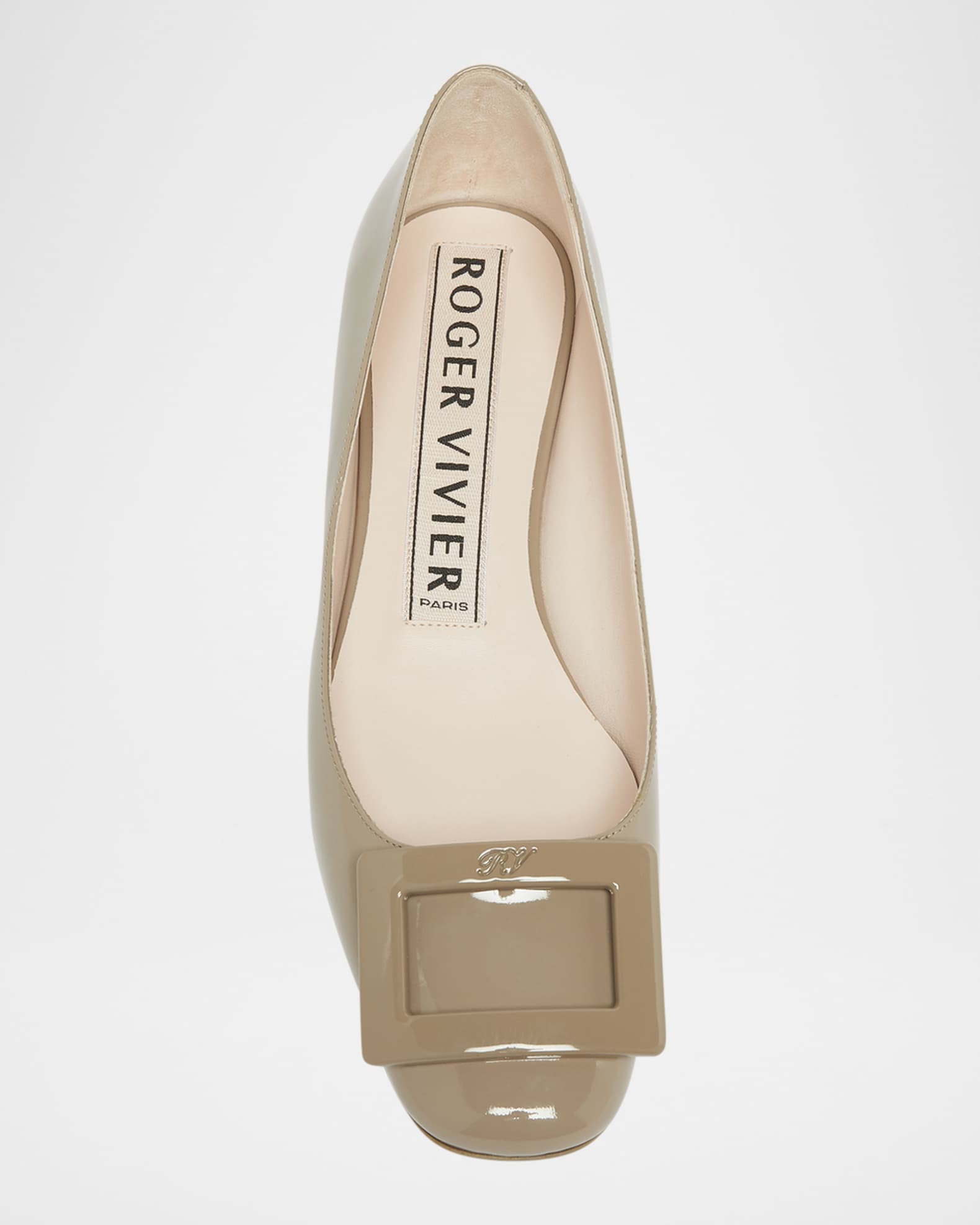 Roger Vivier Roundy Patent Buckle Ballerina Pumps | Neiman Marcus