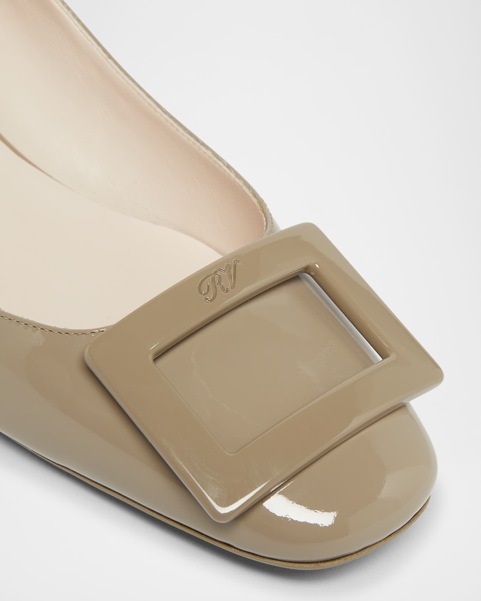 Roger Vivier Roundy Patent Buckle Ballerina Pumps | Neiman Marcus