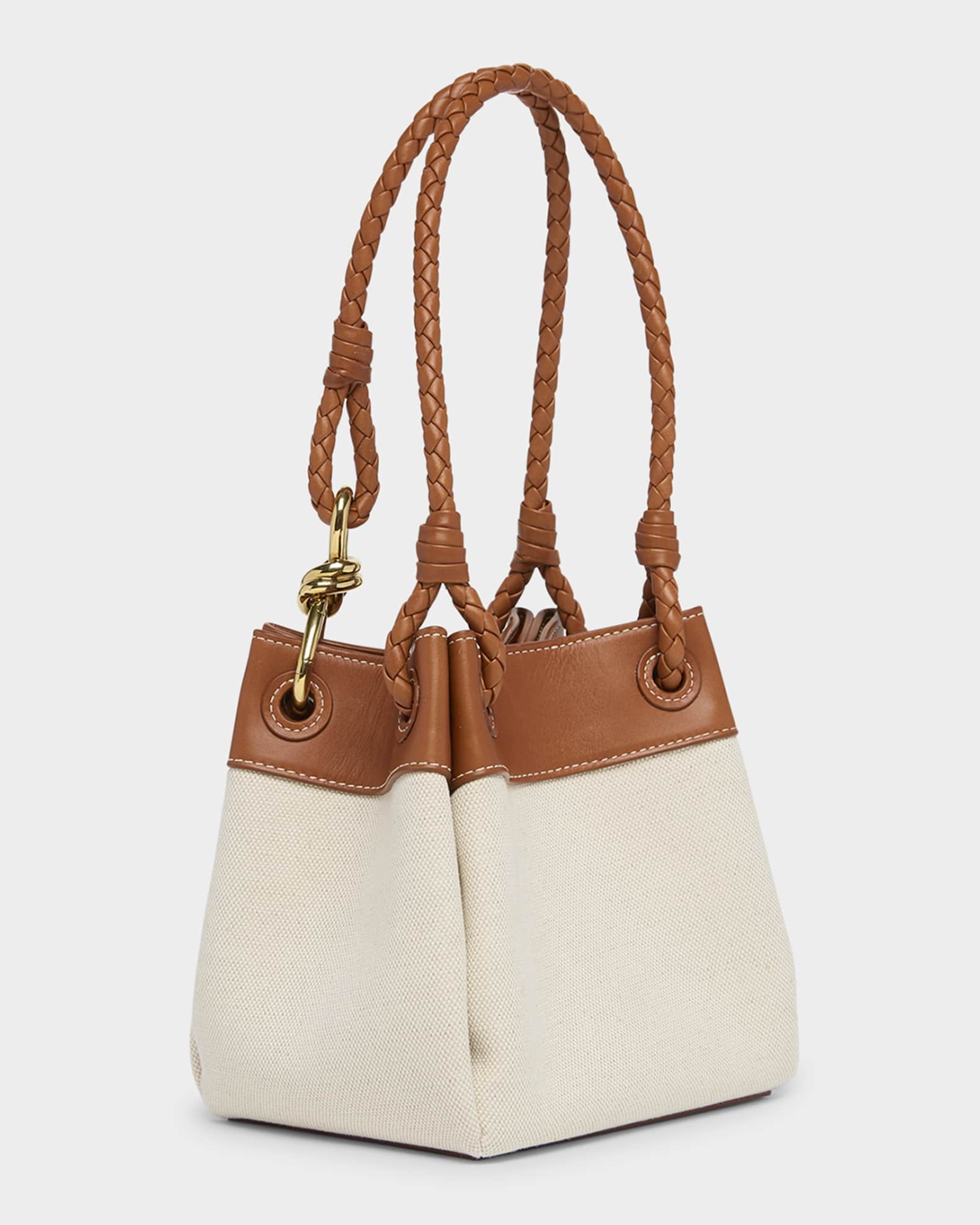 Bottega Veneta Parachute Small Canvas Shoulder Bag | Neiman Marcus