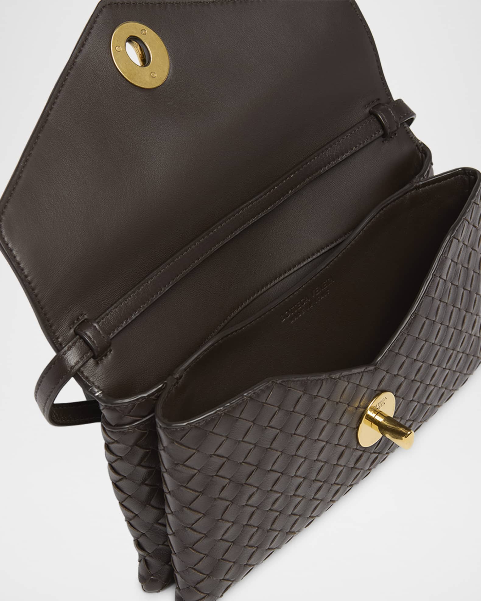 Bottega Veneta Knot Lock Leather Top-Handle Bag | Neiman Marcus