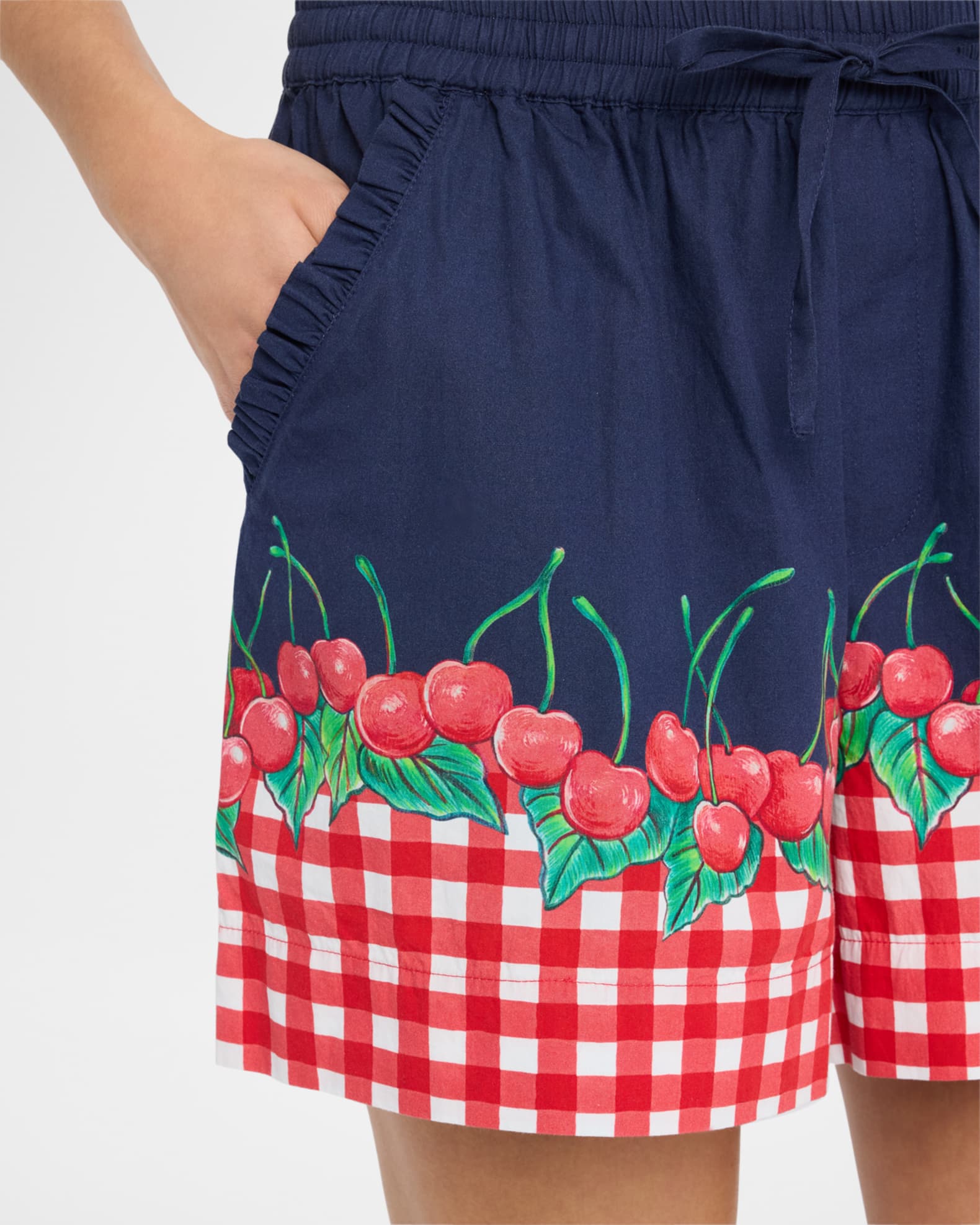 Damson Madder Cherry Pie Drawstring Shorts | Neiman Marcus