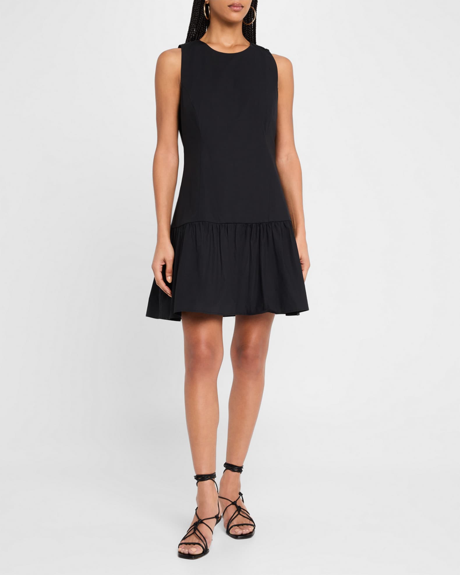 Marie Oliver Marilyn Flounce Cotton Mini Dress | Neiman Marcus
