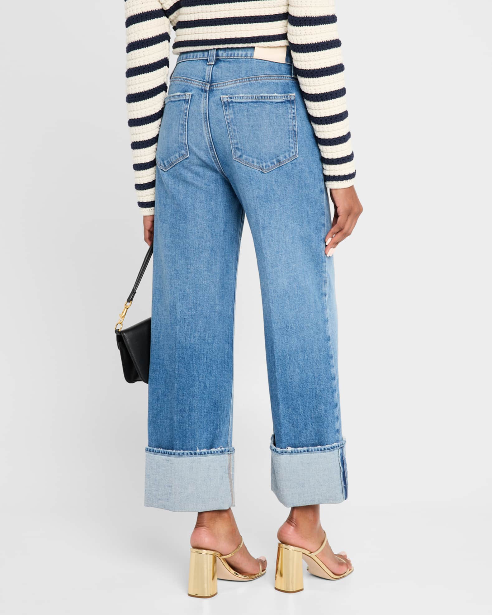 PAIGE Sasha Ankle Jeans with Wide Cuff | Neiman Marcus
