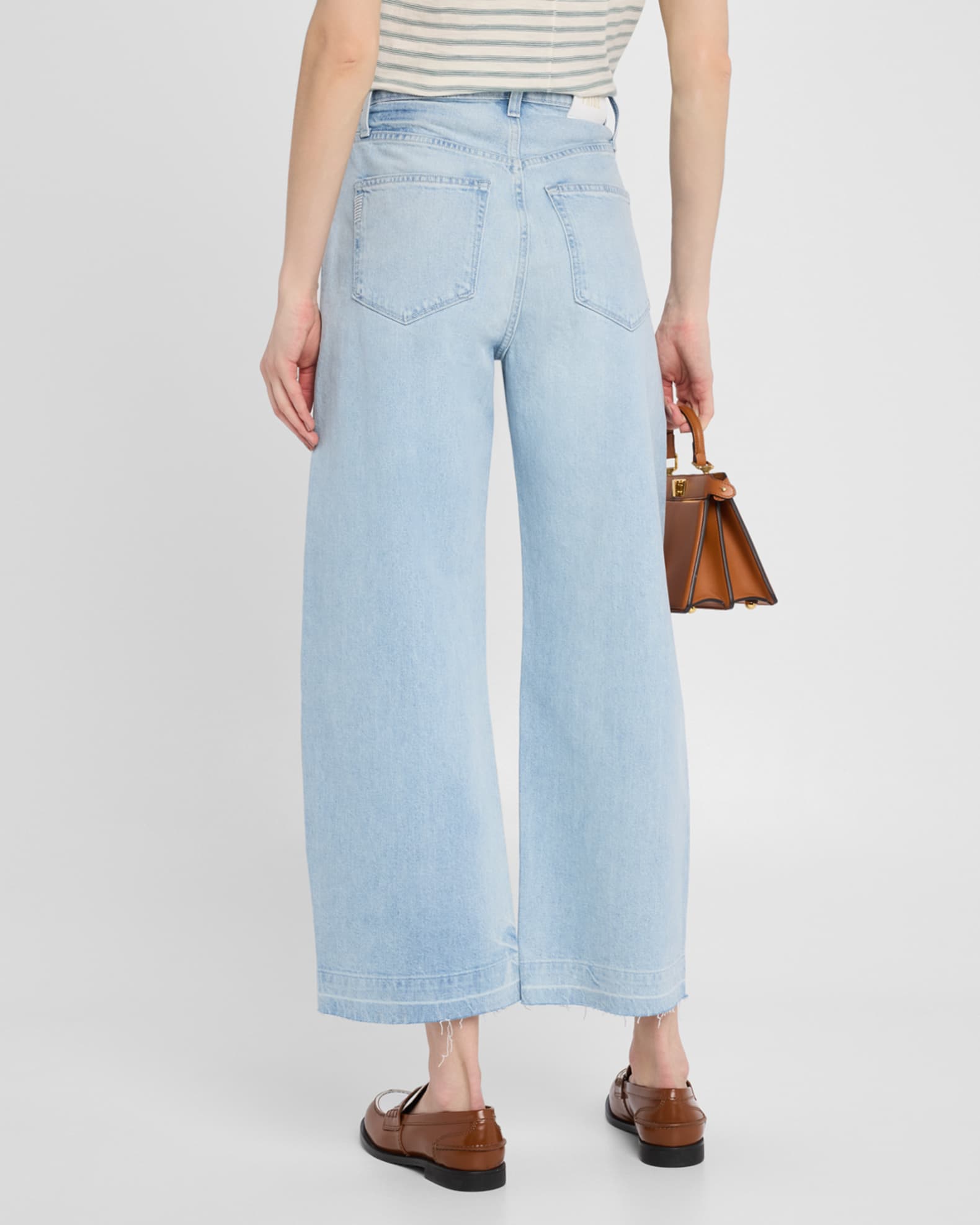 PAIGE Arellia Ankle Jeans with Wide Undone Hem | Neiman Marcus