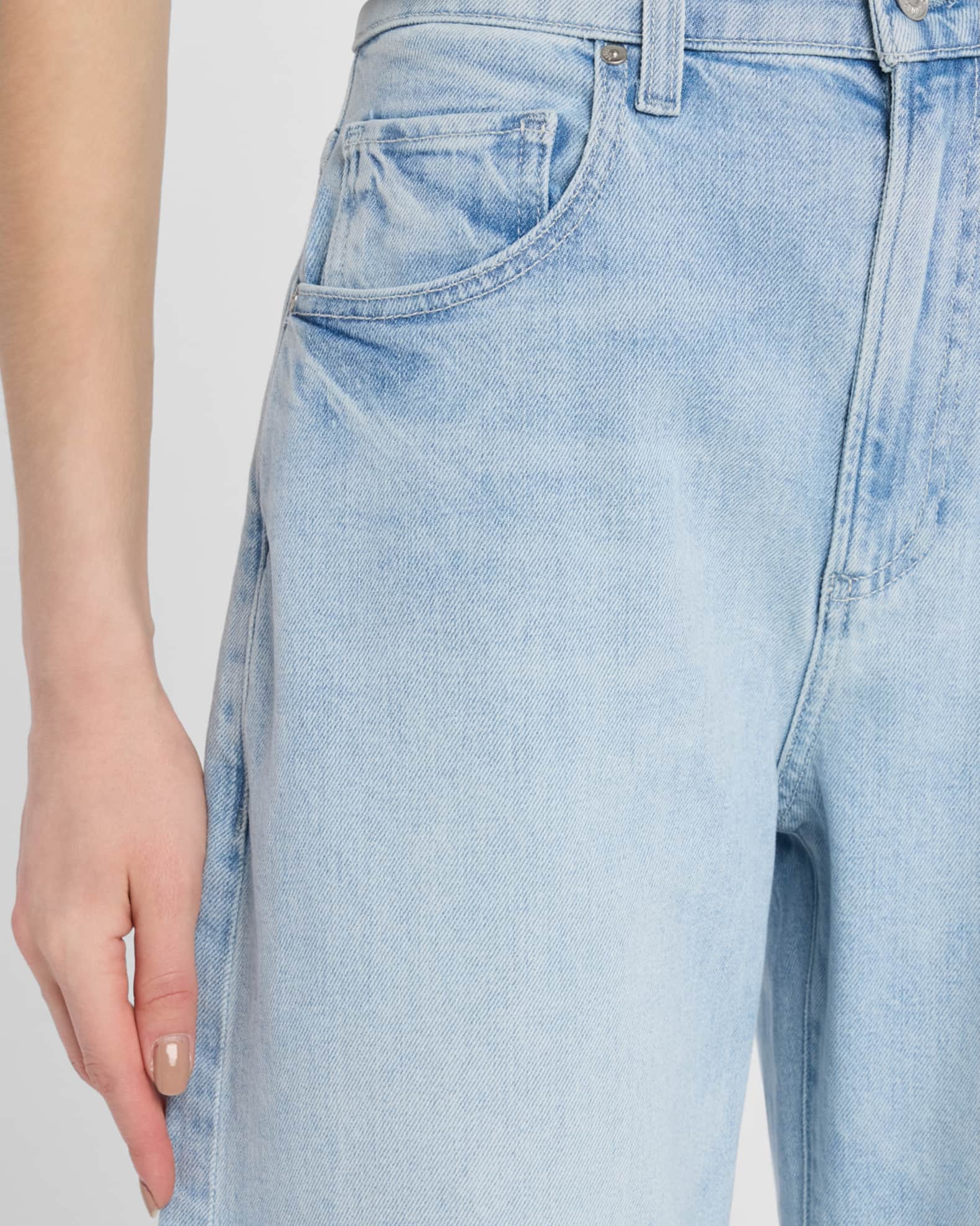 PAIGE Arellia Ankle Jeans with Wide Undone Hem | Neiman Marcus