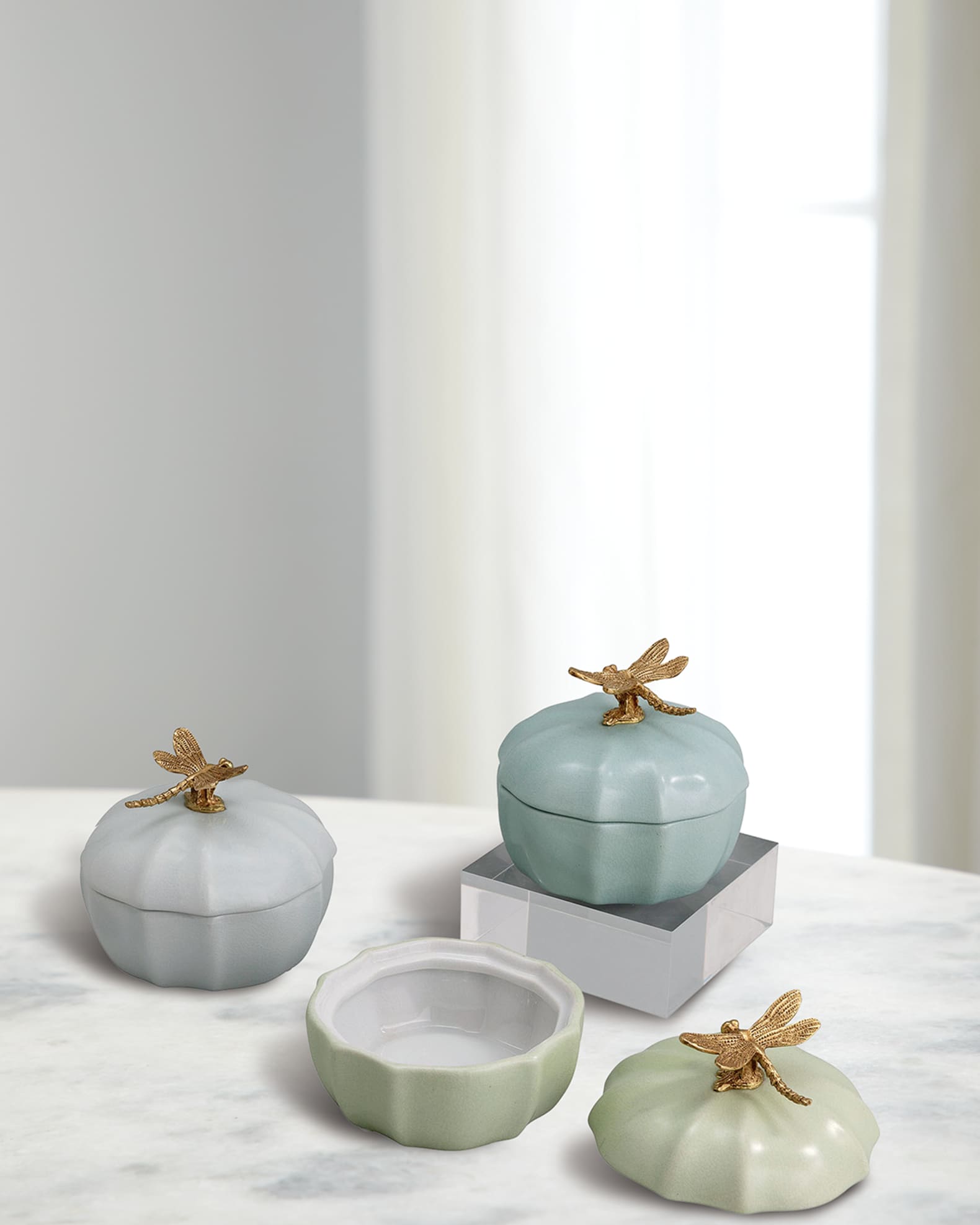 Port 68 Dragonfly Scallop Boxes, Set of 3 | Neiman Marcus