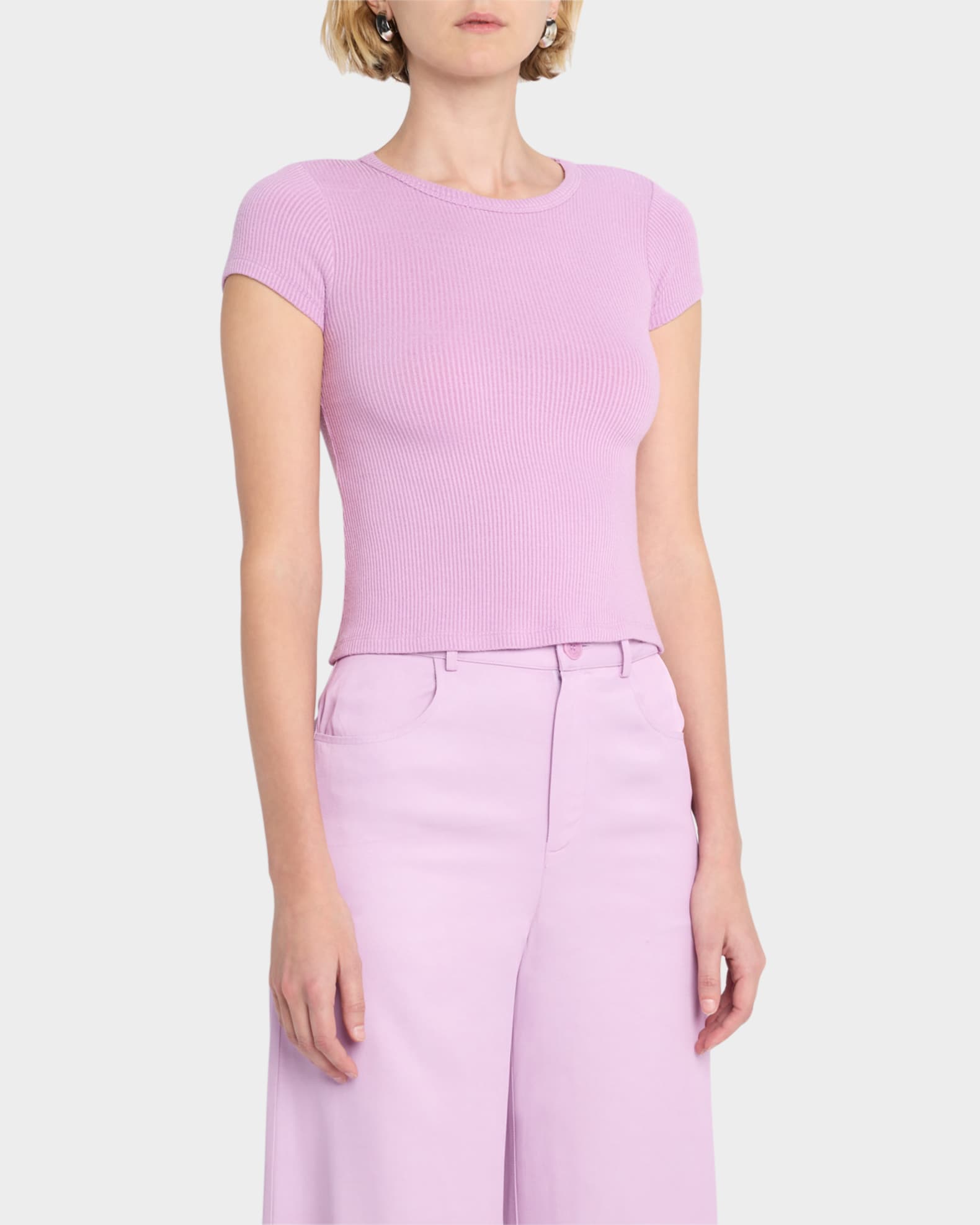 Sablyn Yael Cropped Baby Tee | Neiman Marcus