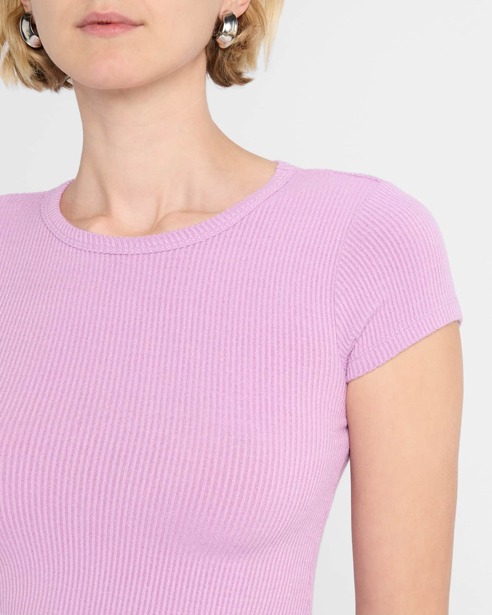 Sablyn Yael Cropped Baby Tee | Neiman Marcus