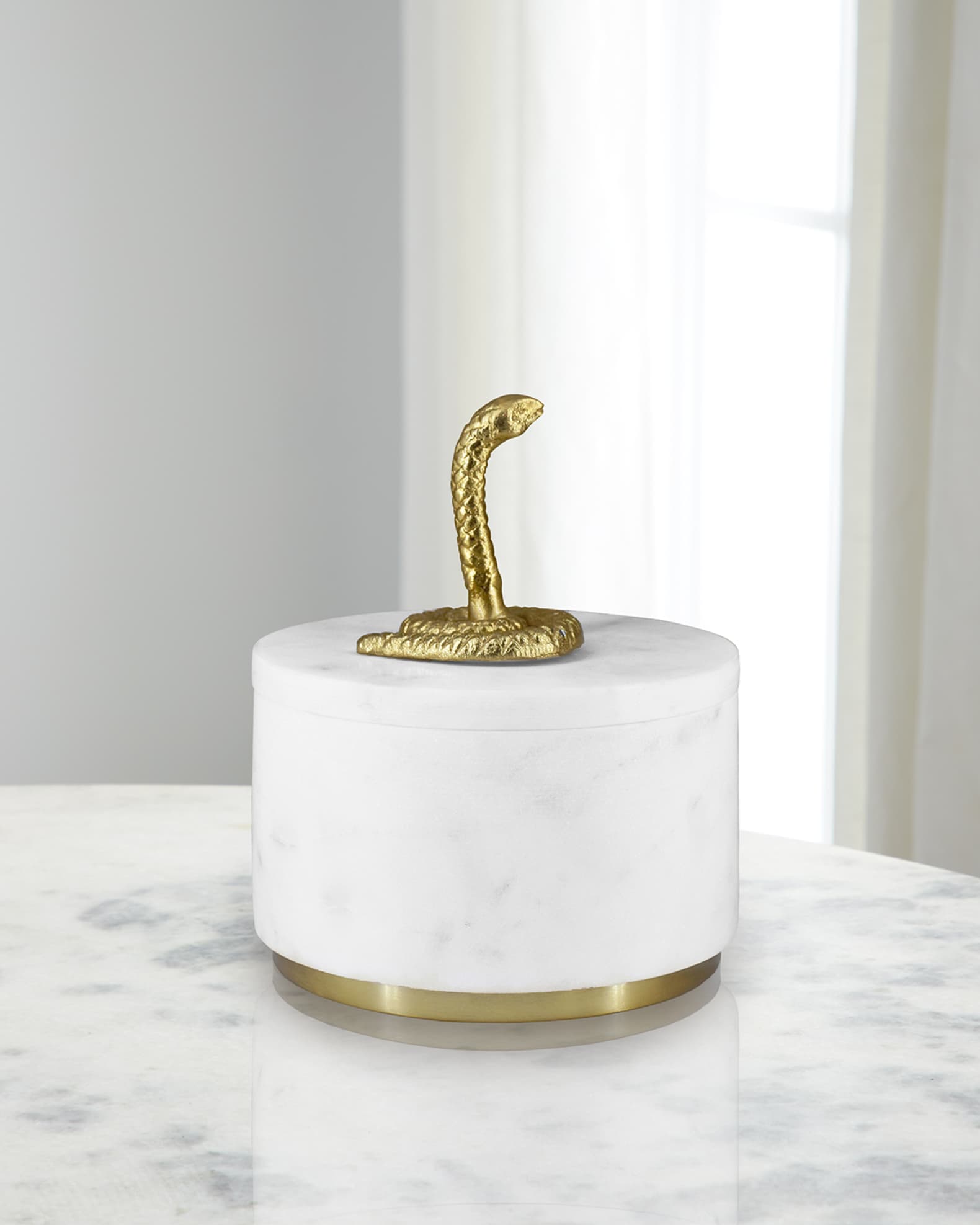 Worlds Away Snape Marble Snake Box | Neiman Marcus