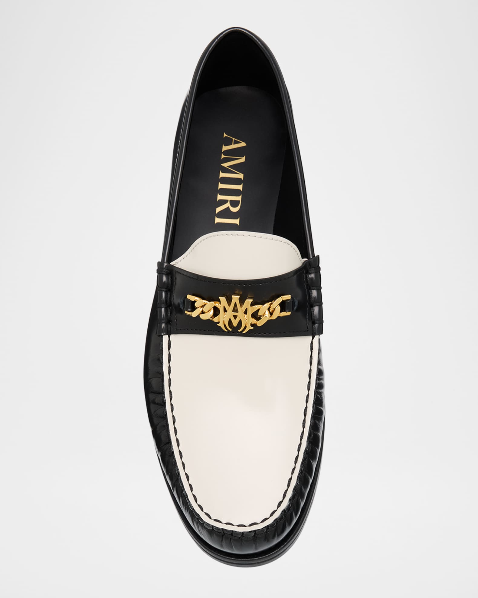 Amiri Men's Two-Tone Leather MA Chain Bit Loafers | Neiman Marcus