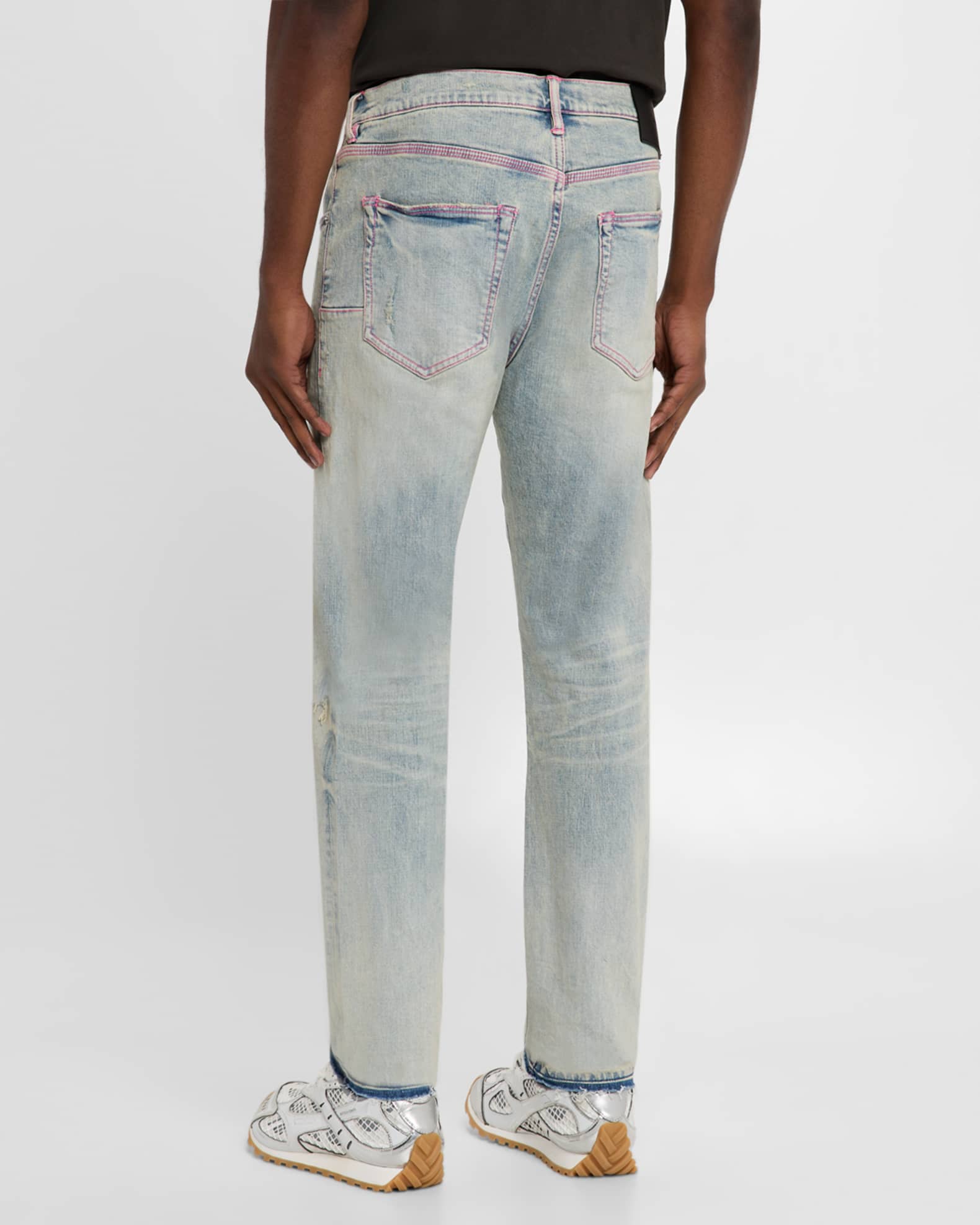 PURPLE Men's P001 Distressed Jeans | Neiman Marcus