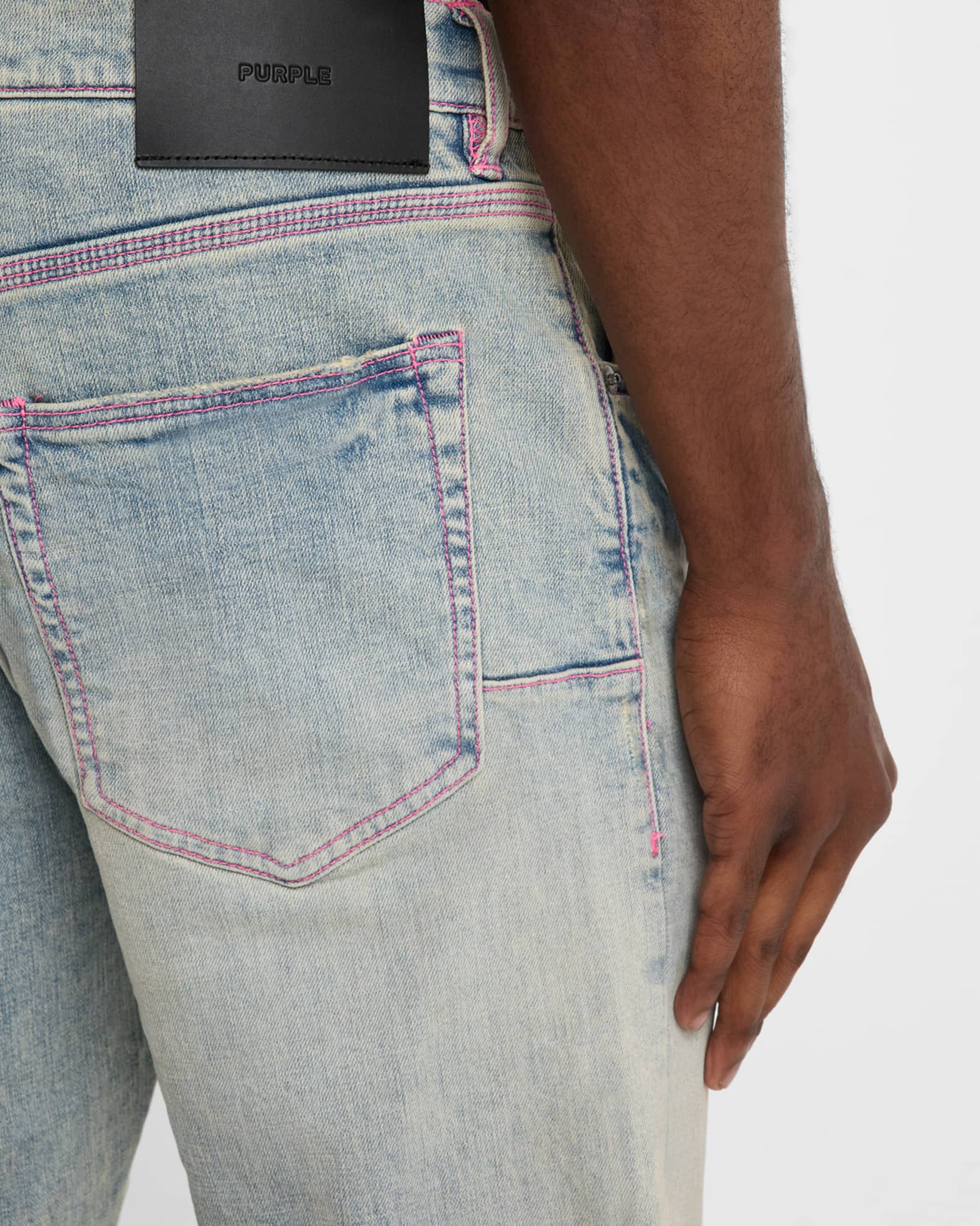 PURPLE Men's P001 Distressed Jeans | Neiman Marcus