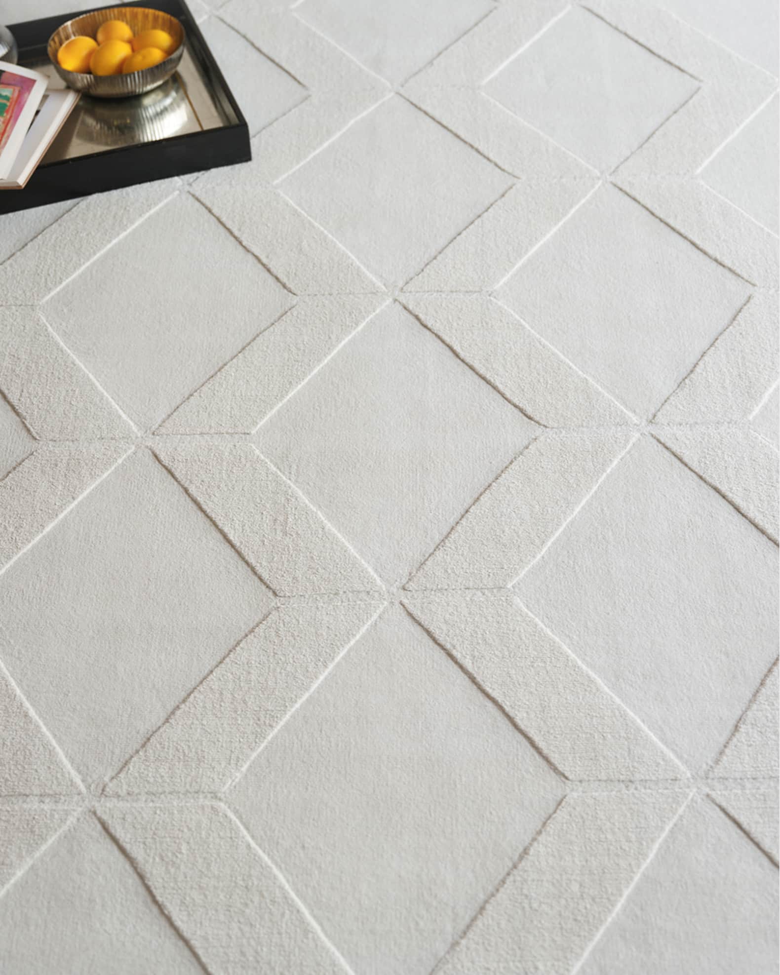 Exquisite Rugs Brunello Hand-Loomed White Rug, 8' x 10' | Neiman Marcus