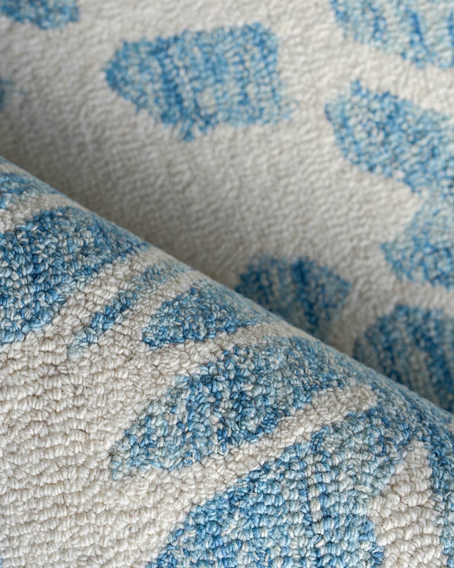 Exquisite Rugs x THE MET Botanica Hand-Tufted Light Blue/Ivory Rug, 9 ...