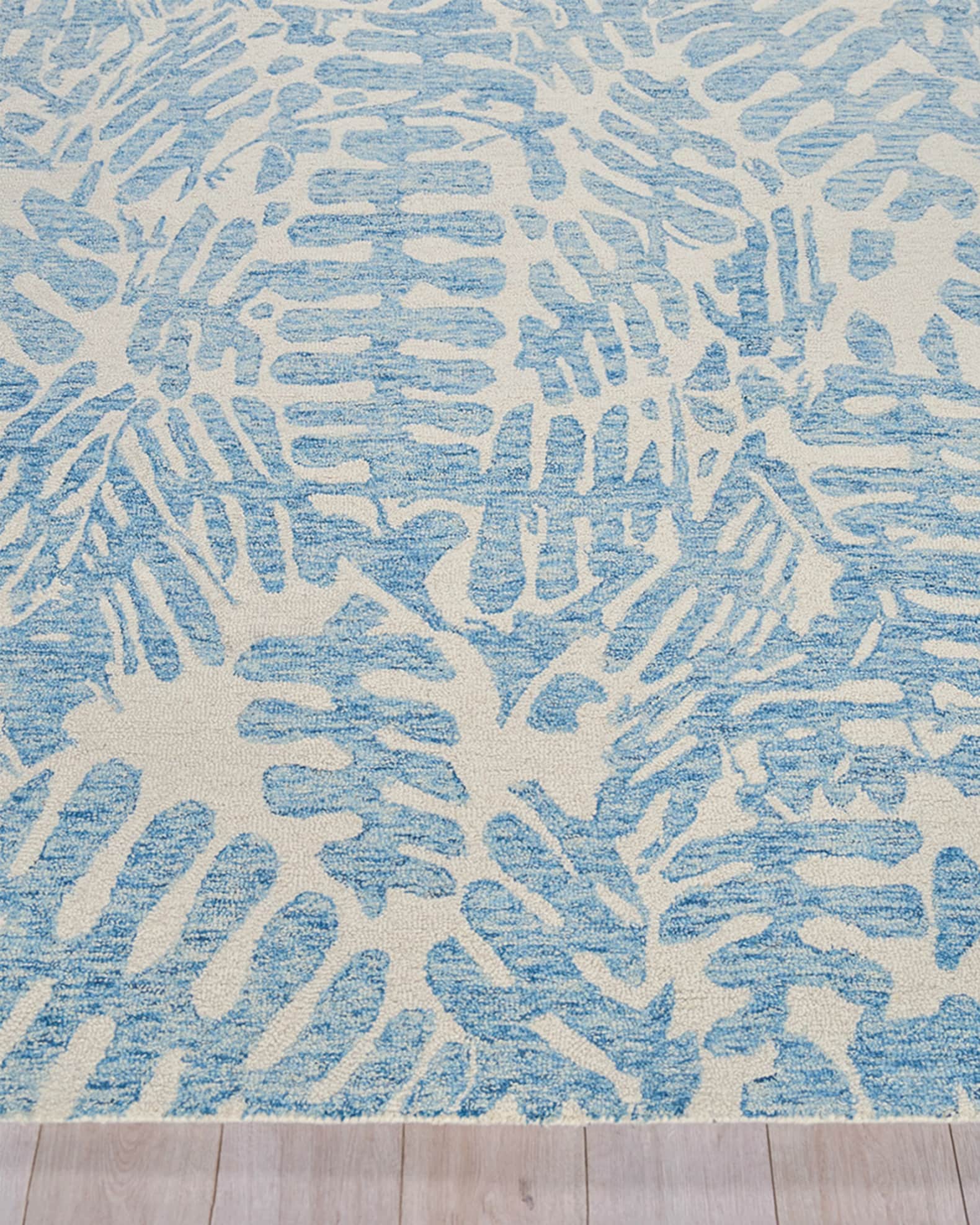 Exquisite Rugs x THE MET Botanica Hand-Tufted Light Blue/Ivory Rug, 9 ...