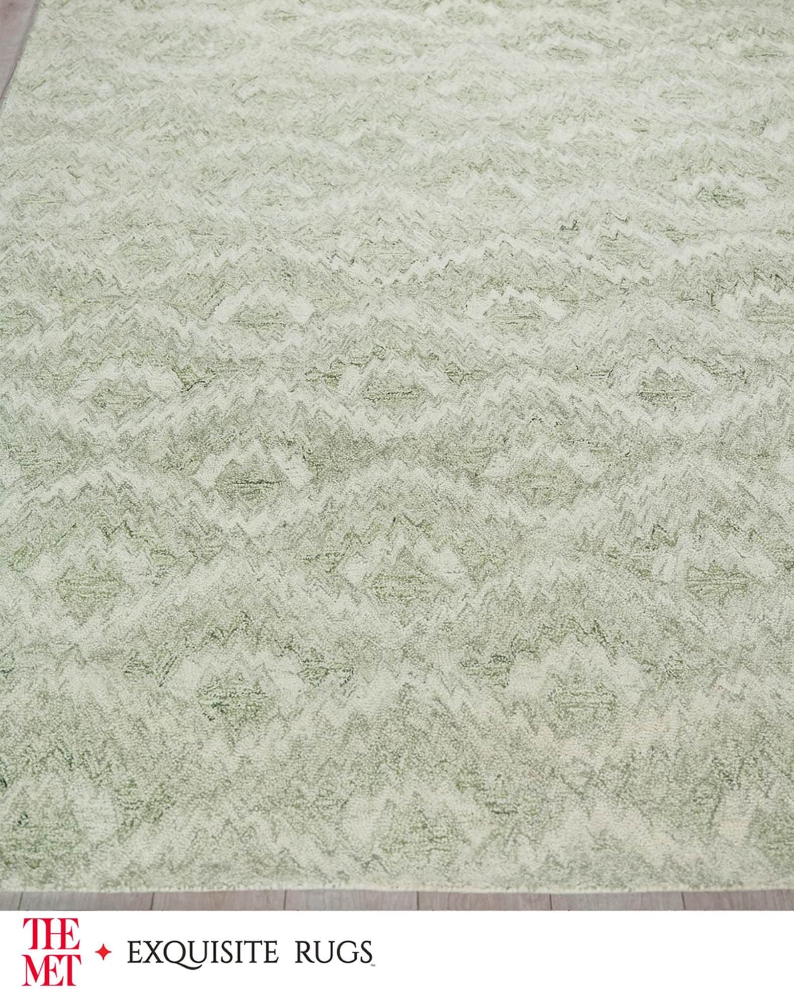 Bargello Hand-Tufted Light Green Rugs | Neiman Marcus