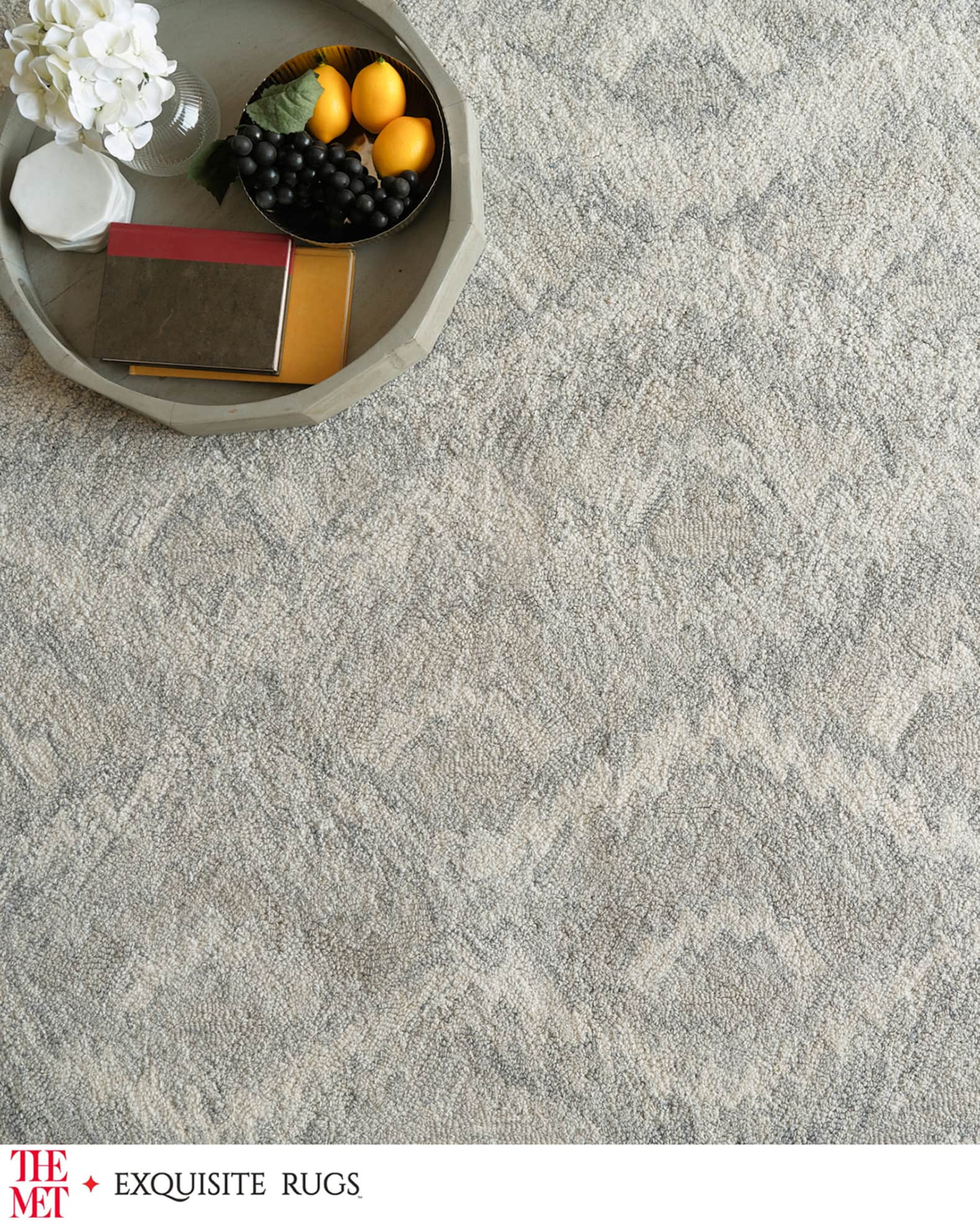 Bargello Hand-Tufted Gray Rugs | Neiman Marcus