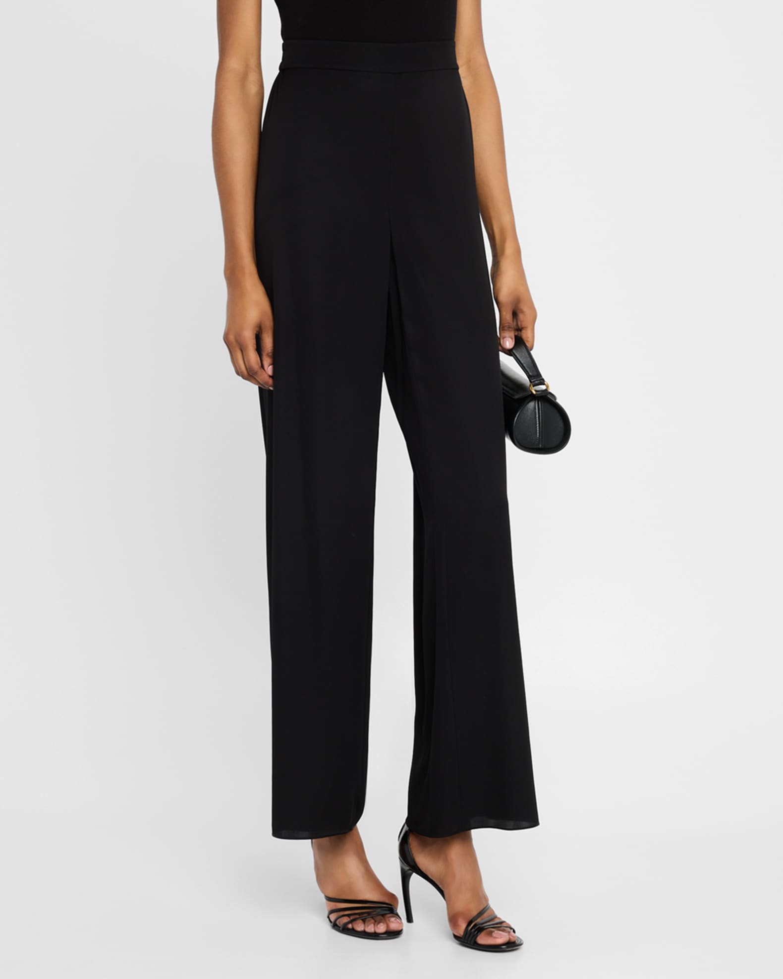 Ungaro Wide-Leg Stretch Georgette Pants | Neiman Marcus