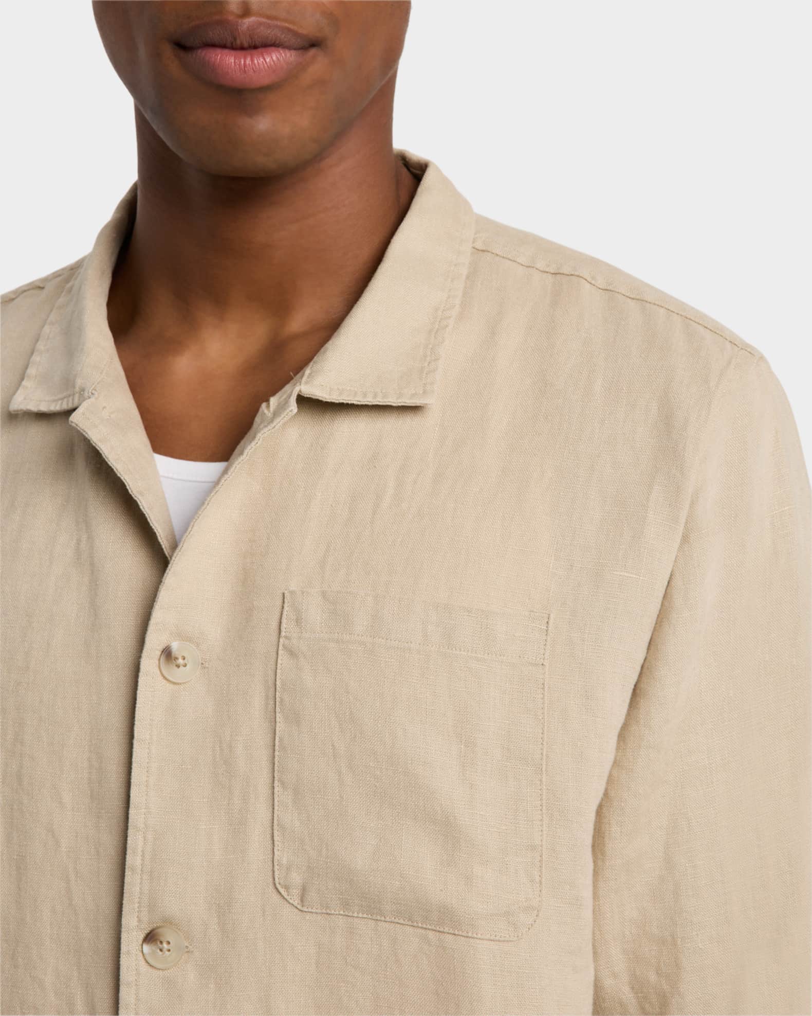 Onia Men's Linen Overshirt | Neiman Marcus