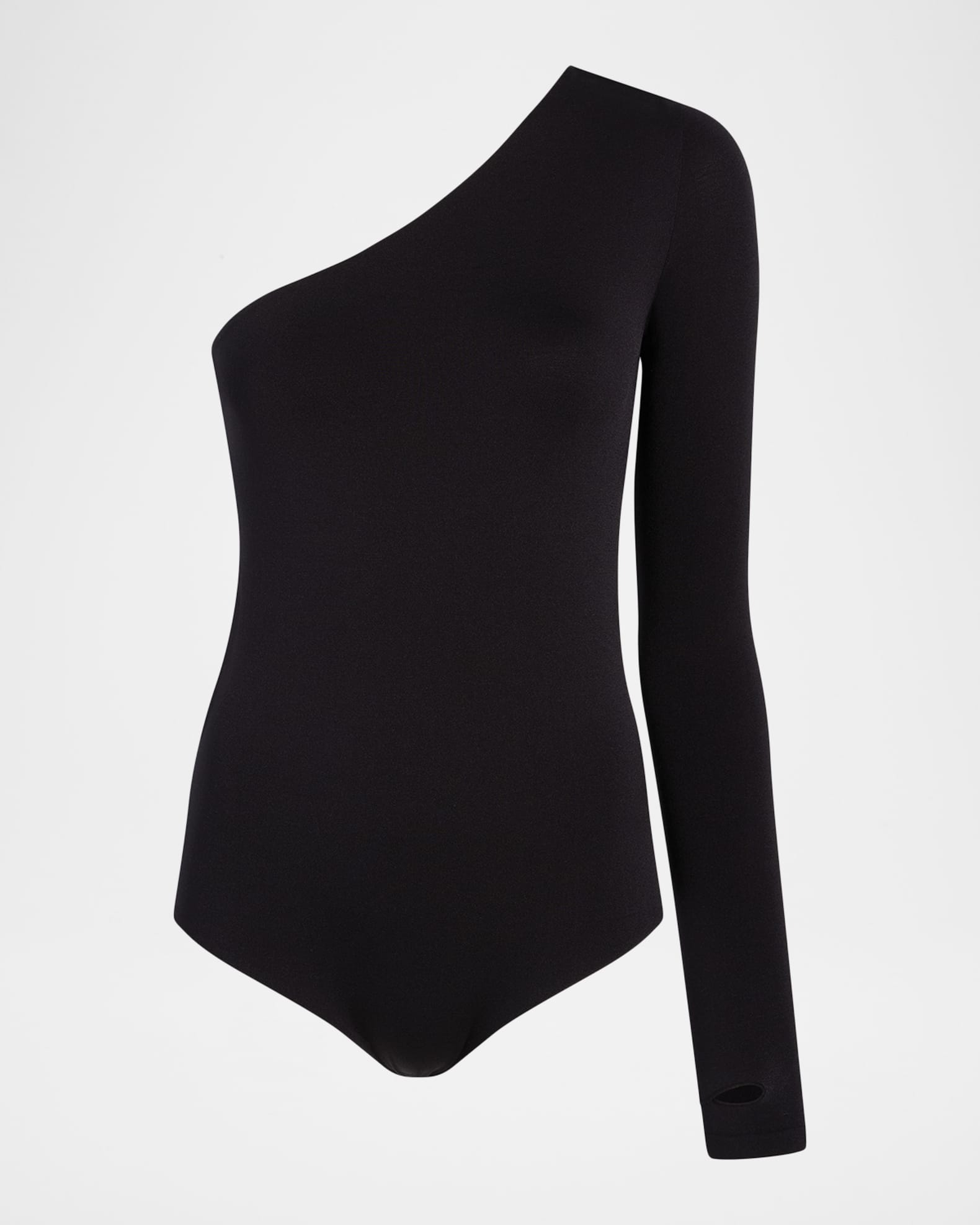 Commando Prima Ballet One-Shoulder Microfiber Bodysuit | Neiman Marcus
