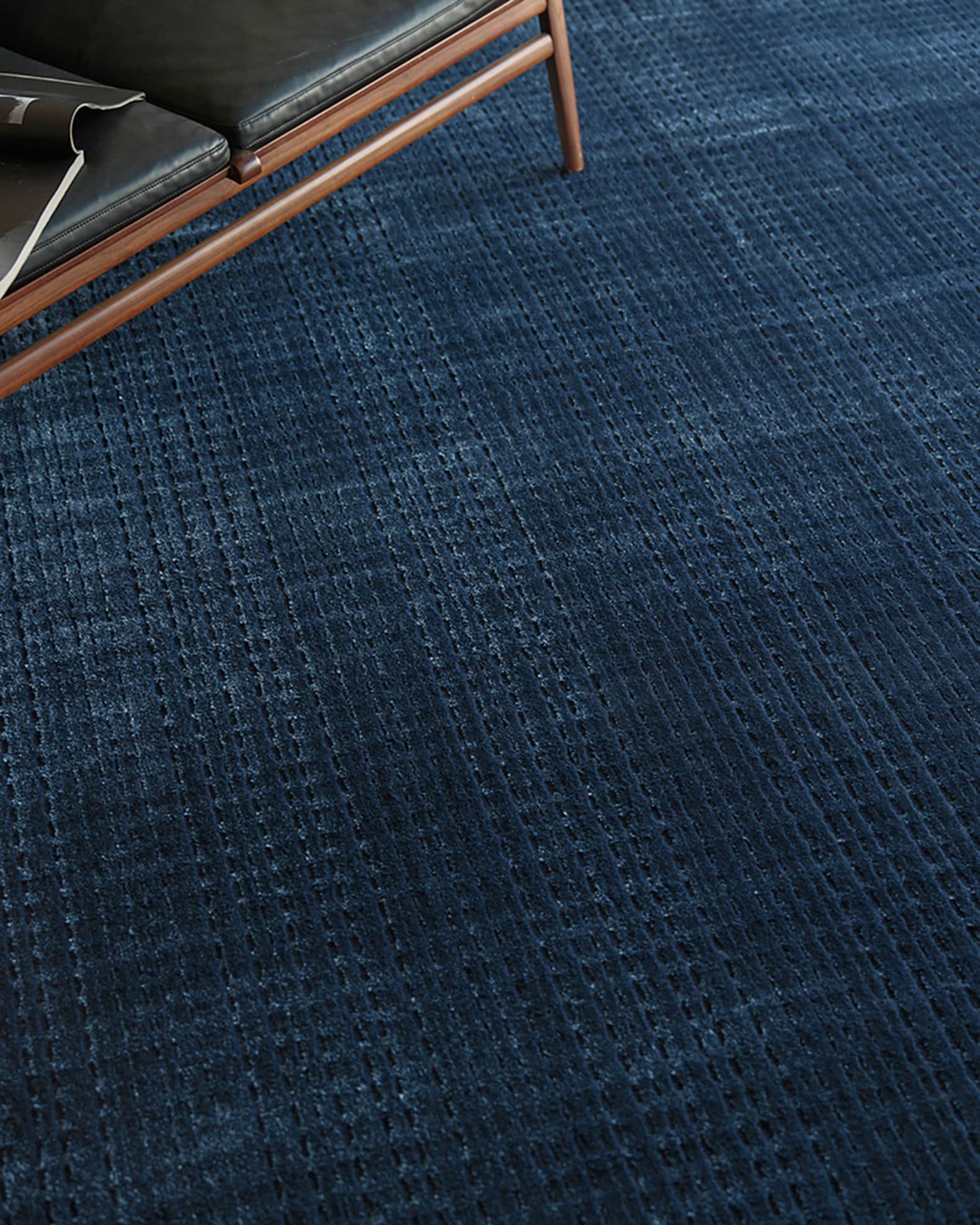 Exquisite Rugs Cabrini Hand-Loomed Navy Rug, 4' x 6' | Neiman Marcus