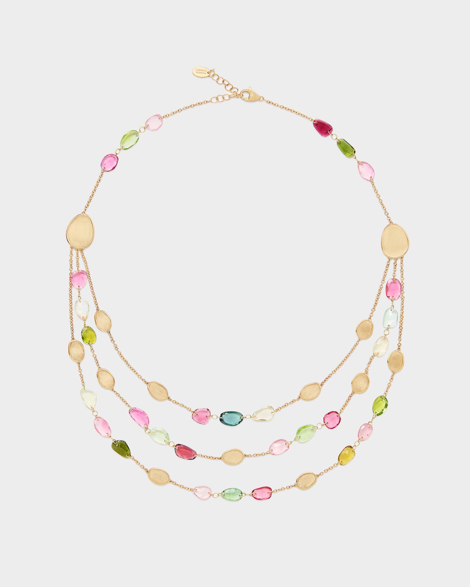 Marco Bicego Lunaria 18K Tourmaline Three Strand Collar | Neiman Marcus