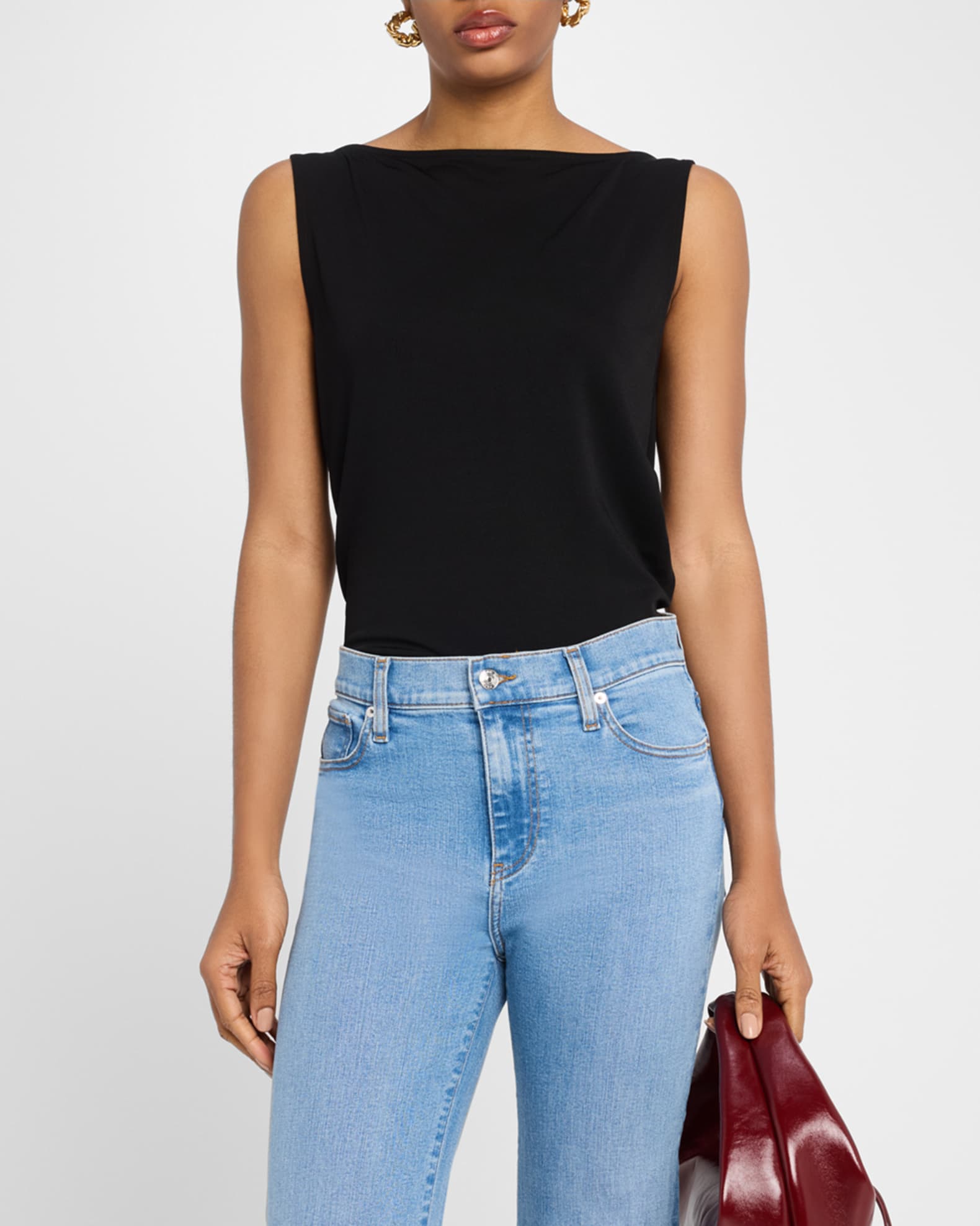 FRAME The Drape Tank Top | Neiman Marcus
