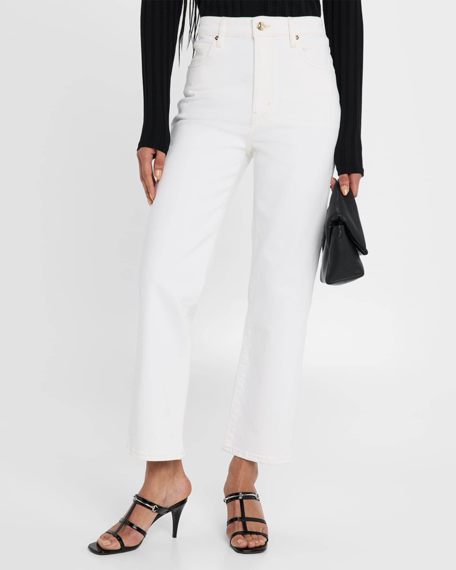 FRAME The Ruler Crop Jeans | Neiman Marcus