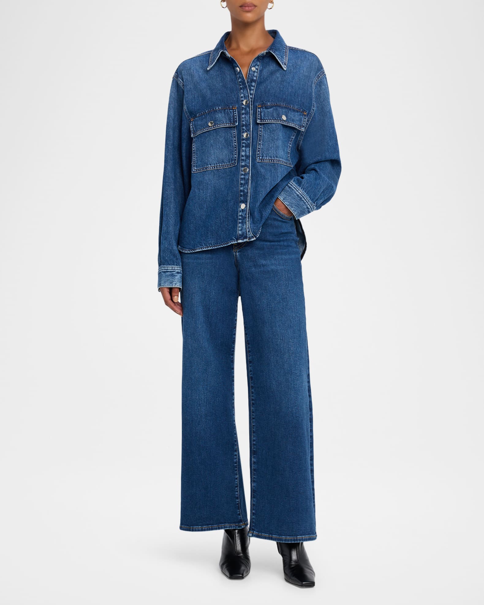 FRAME Le Slim Palazzo Jeans | Neiman Marcus